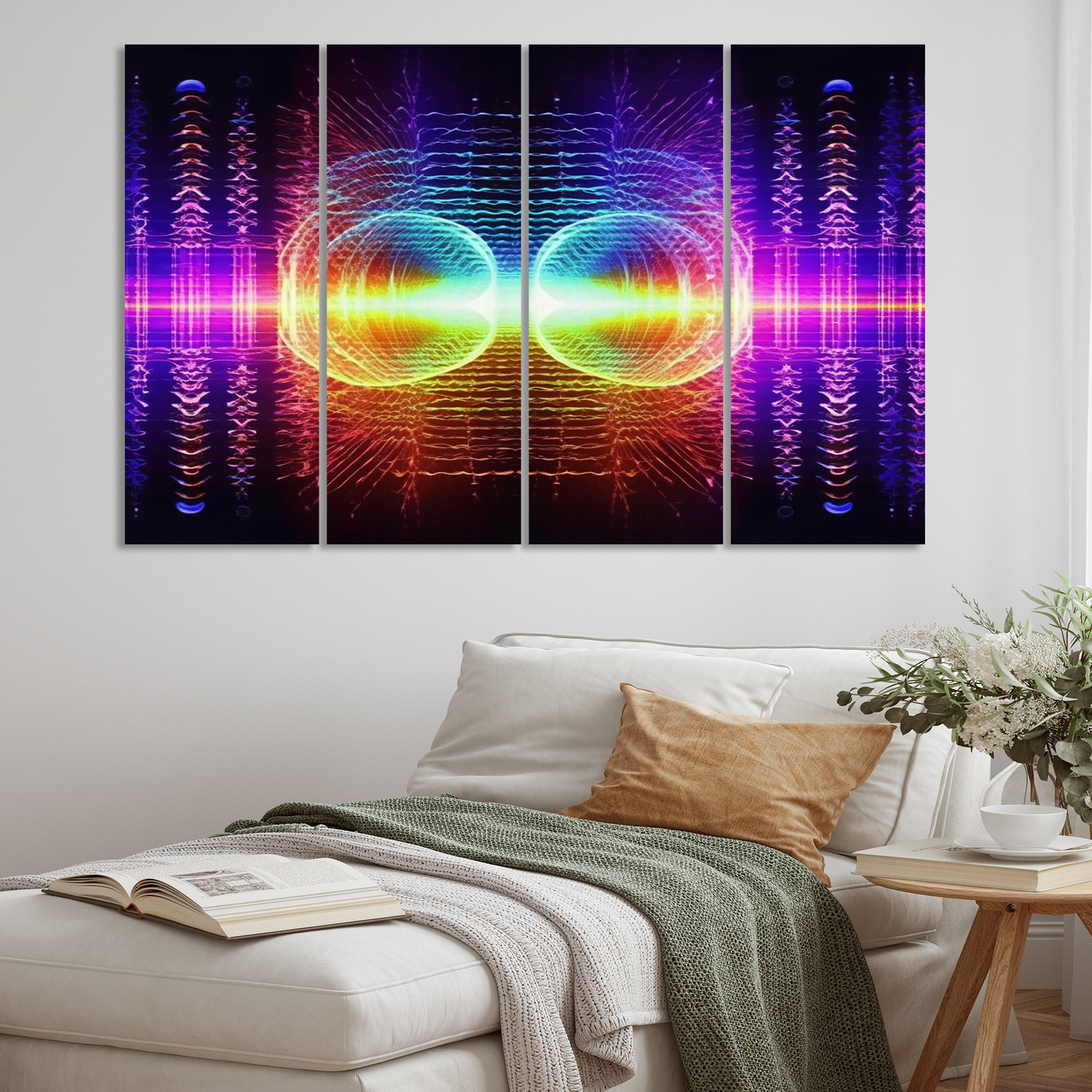 Ebern Designs Waveform Spectrum Abstract Resonances XI On Canvas 4 ...