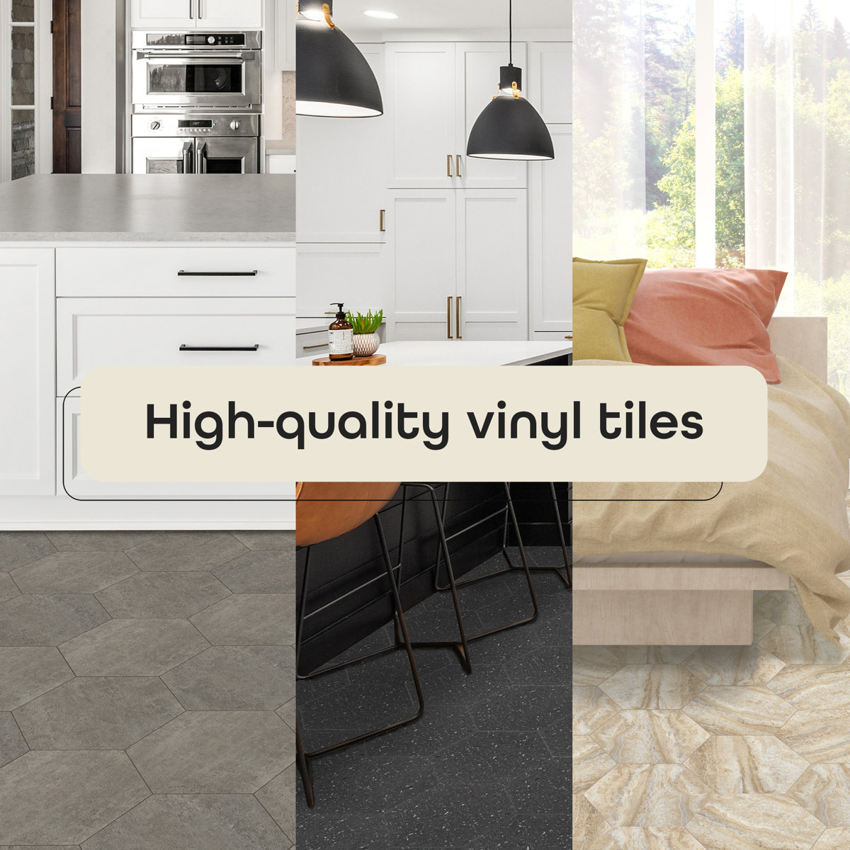 Achim Importing Co Self Adhesive 9" x 10.4" x 2.5mm Luxury Vinyl Tile ...