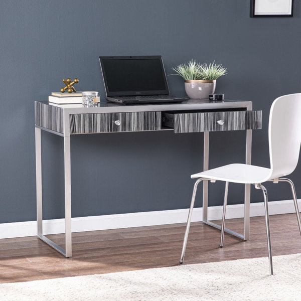 Orren Ellis Black And Silver Writing Desk - Wayfair Canada