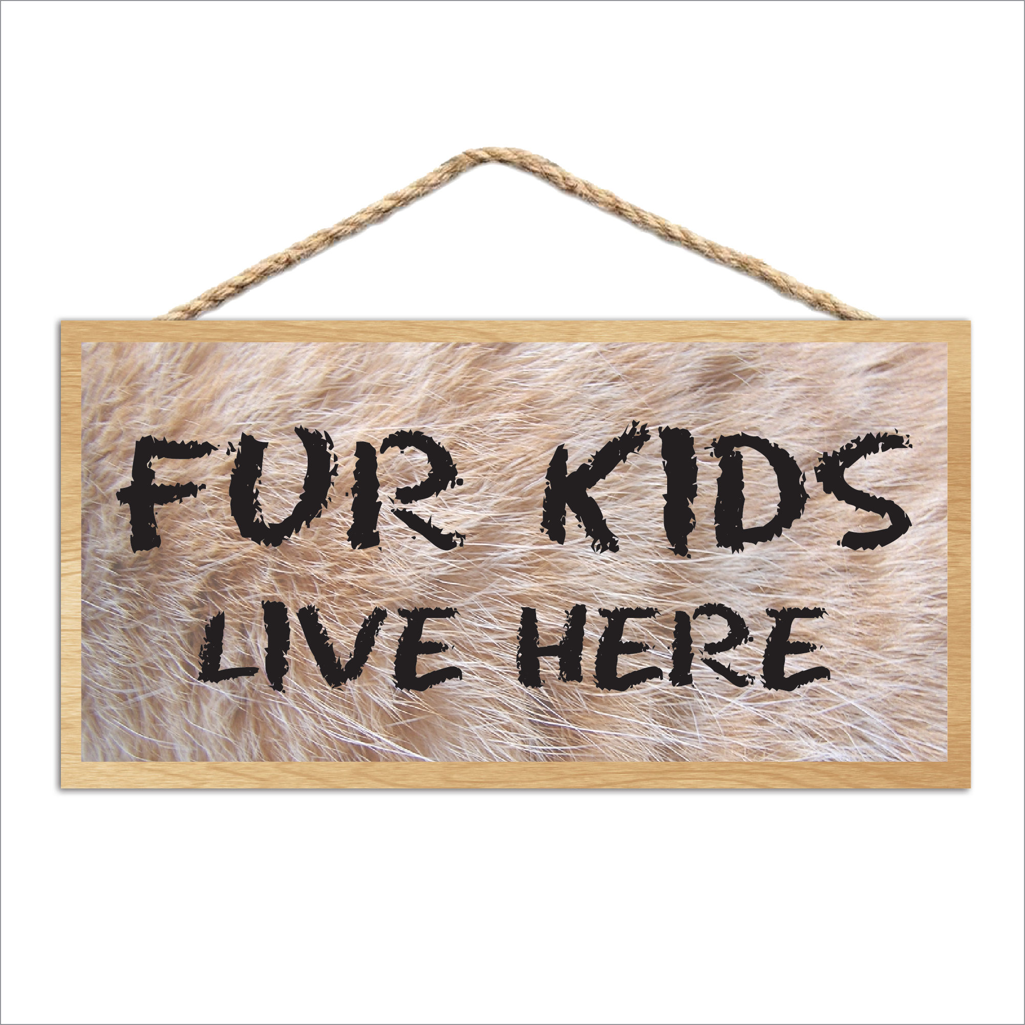 Imagine This Company Fur Kids Live Here Wood Sign | Wayfair