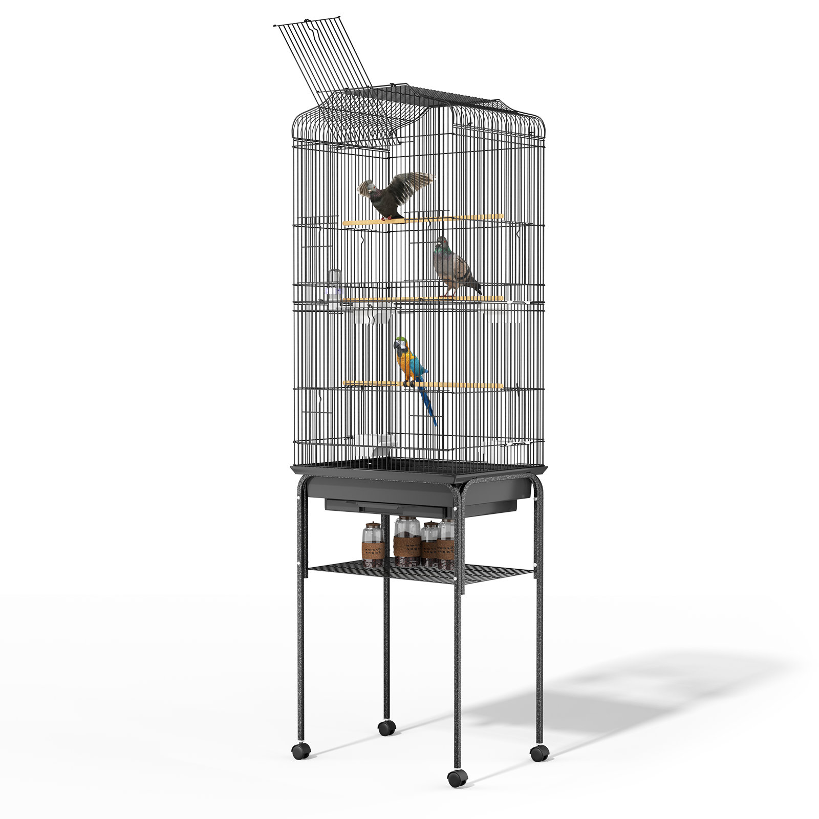 Tucker Murphy Pet™ Play Top Floor Bird Cage With Wheels - Wayfair Canada