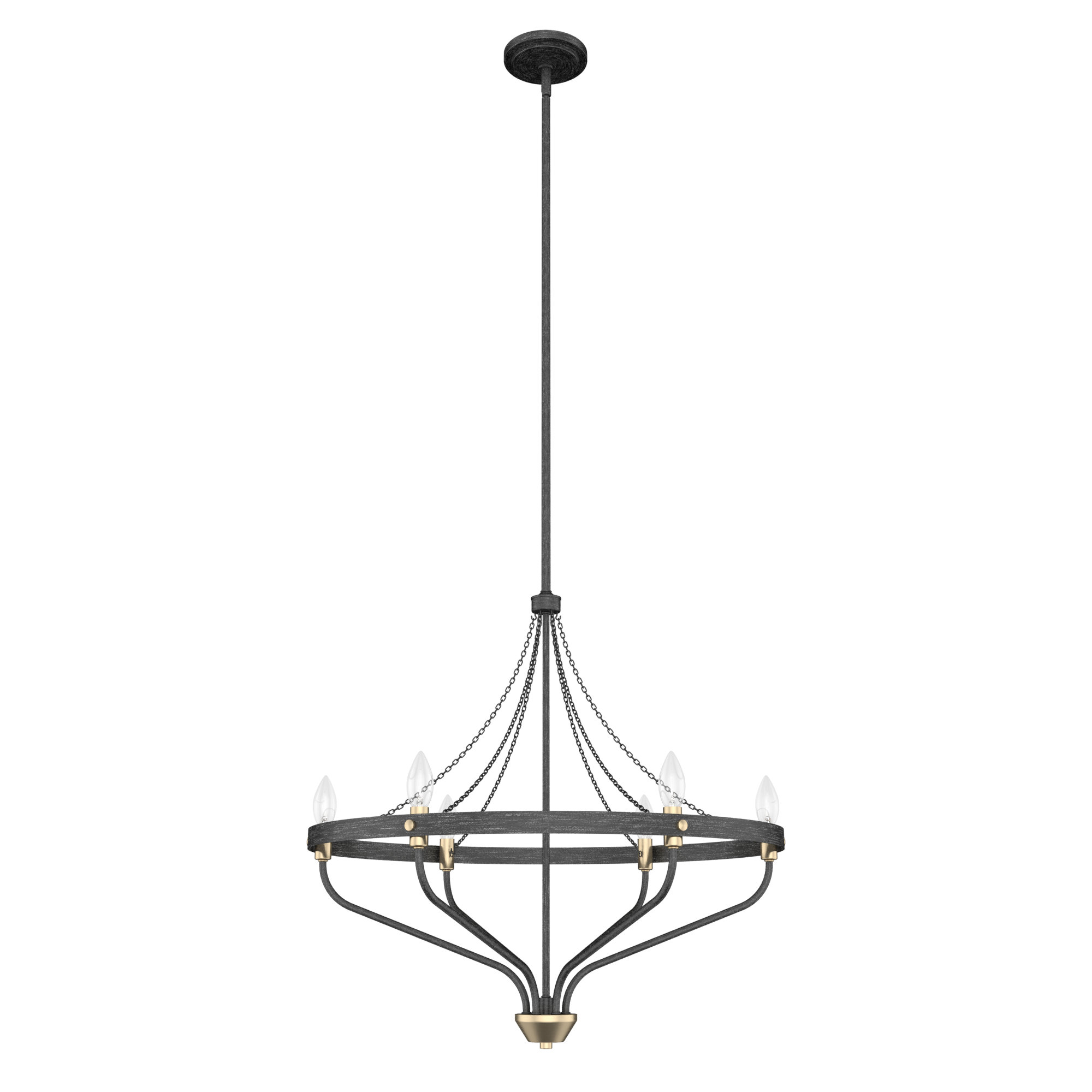Hunter Fan Hunter Merlin 6 Light Chandelier Ceiling Light Fixture | Wayfair