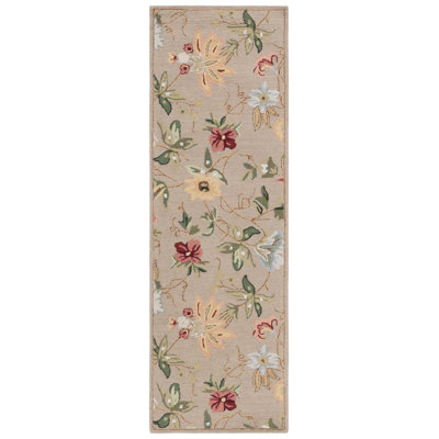 Darby Home Co Sapin Hand Hooked Wool Floral Rug & Reviews | Wayfair