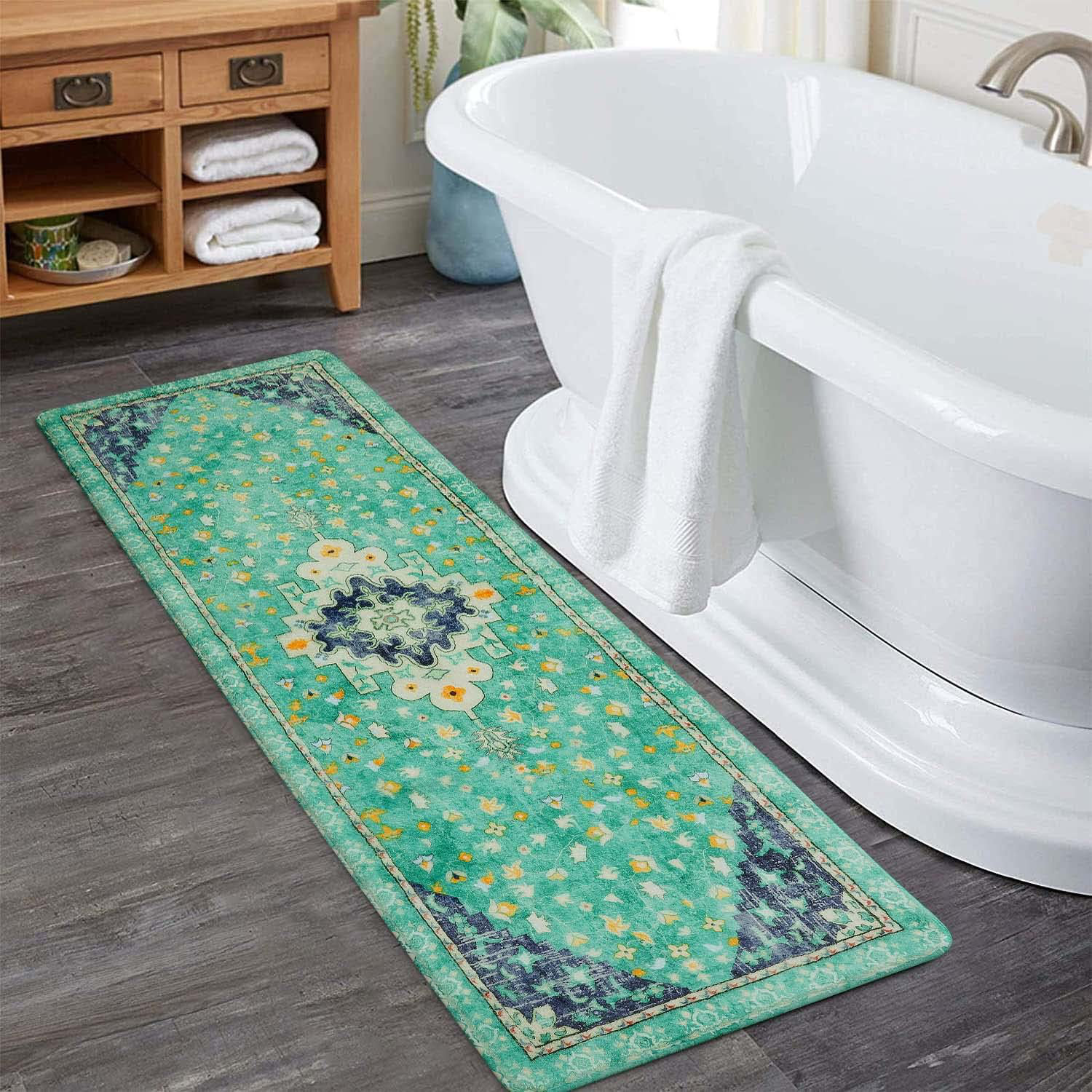 Canora Grey Sorci Floral Bath Rug & Reviews | Wayfair