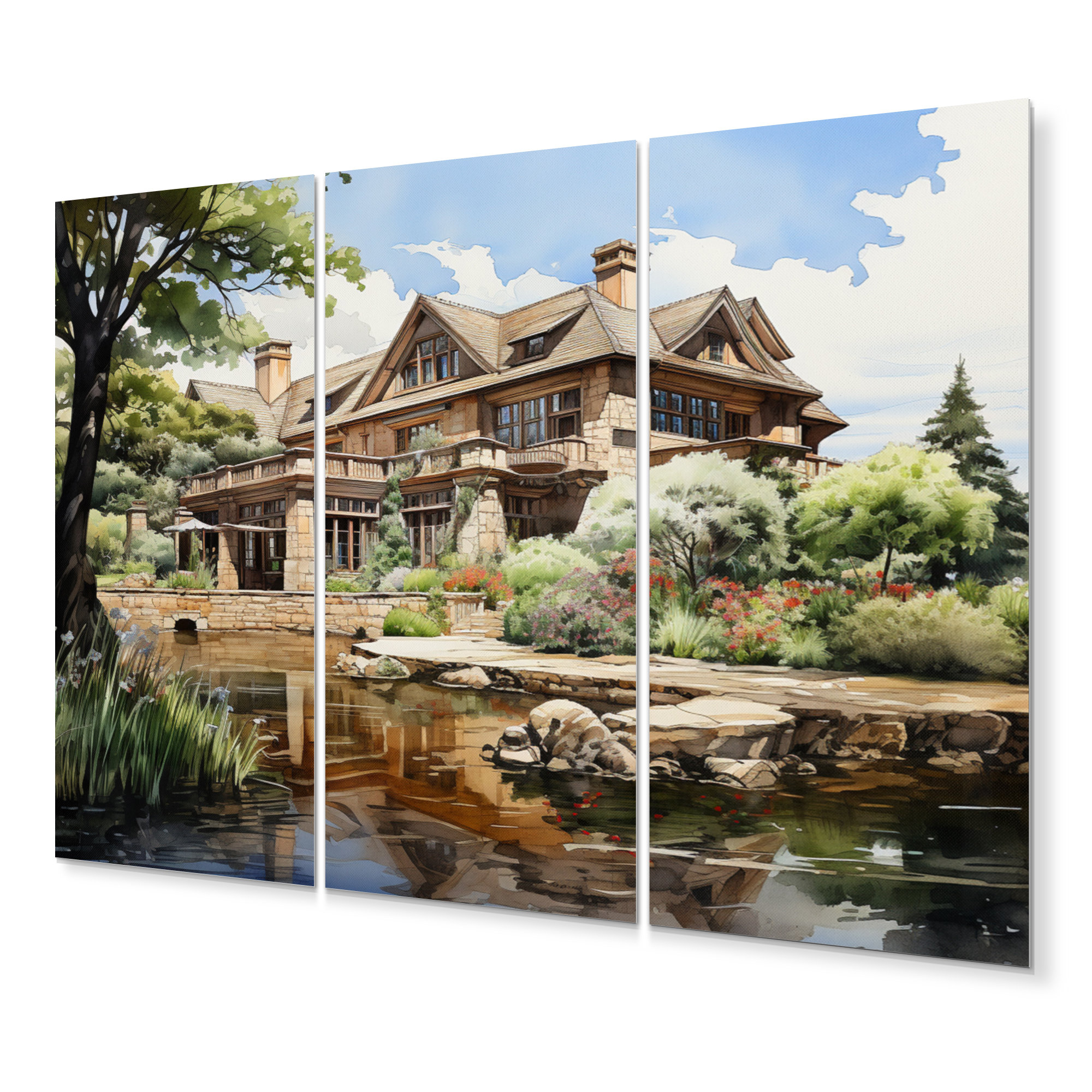 Red Barrel Studio Country Clubs Elegant Retreat V - Architecture Metal ...