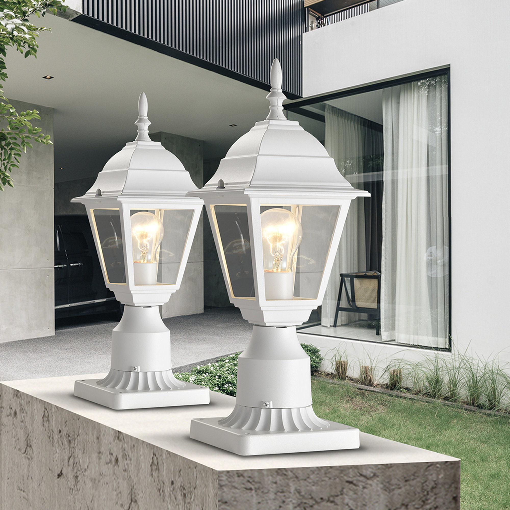 Charlton Home® Dasheem Transparent Lamp Post (Full) | Wayfair