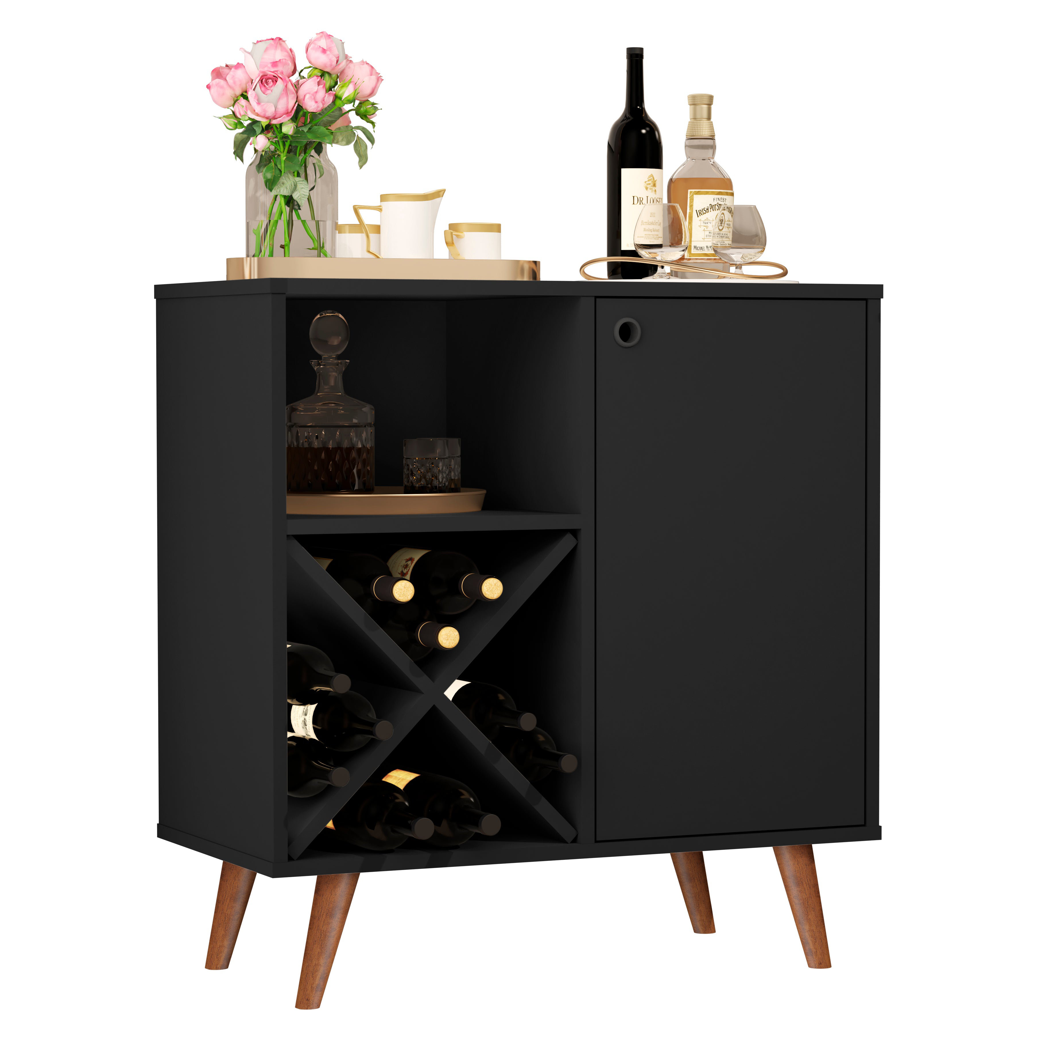 Boahaus LLC Boahaus Reading Accent Bar Cabinet with Storage with 1 ...