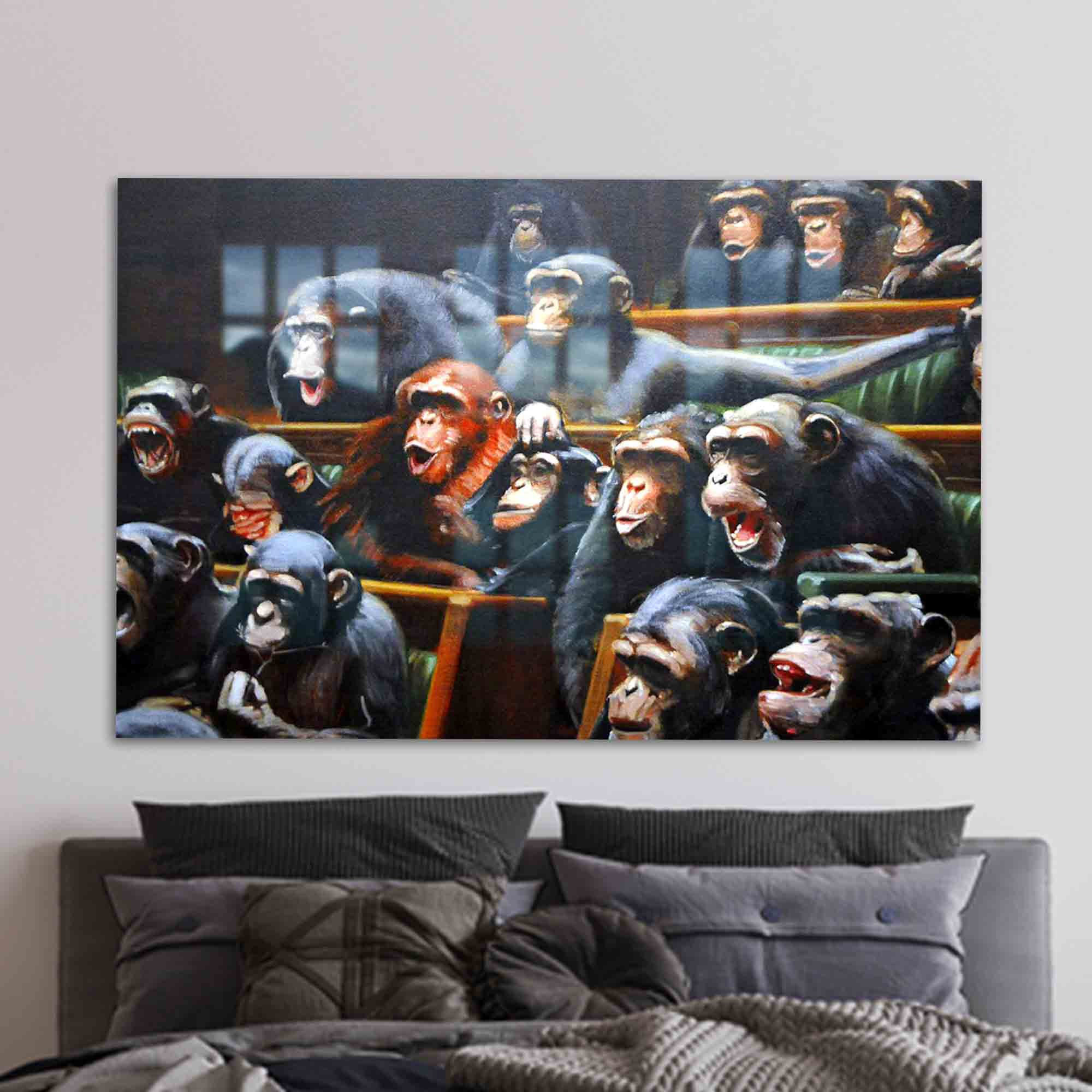 Trinx Stunning Handcrafted Wall Glass Art Featuring Monkeys In ...