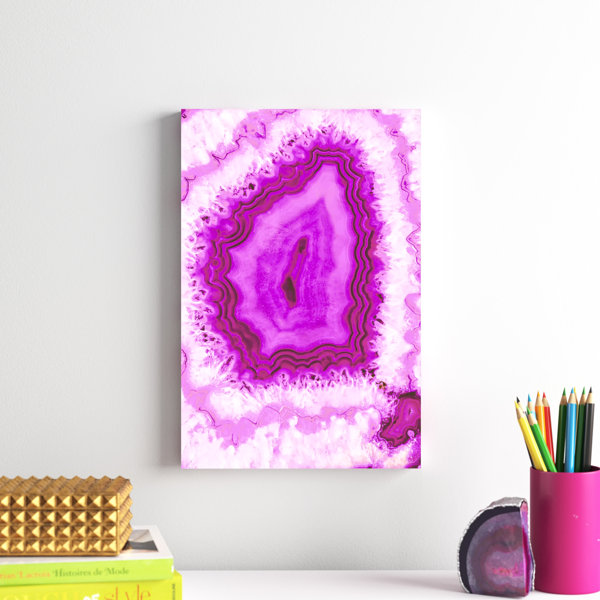 Etta Avenue™ Teen " Pink Geode " Painting Print - Wayfair Canada