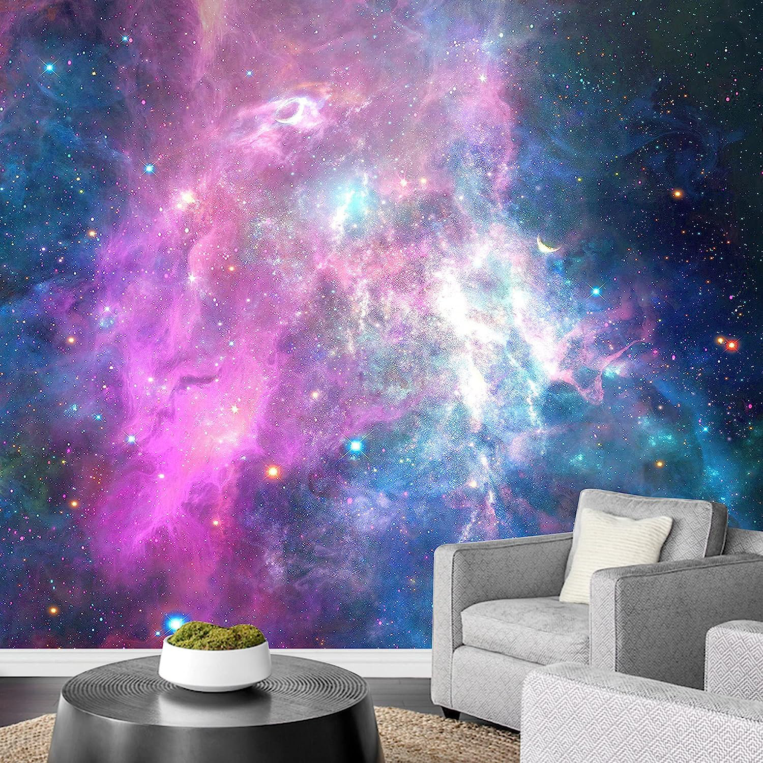 IDEA4WALL Planet In Outer Space Galaxy Paintable Wall Mural | Wayfair