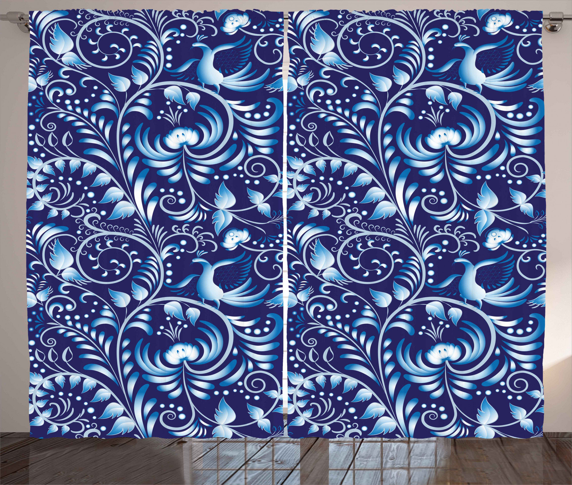 East Urban Home Daisy-Lea Folk Chinese Design Inspired Floral Swirls ...