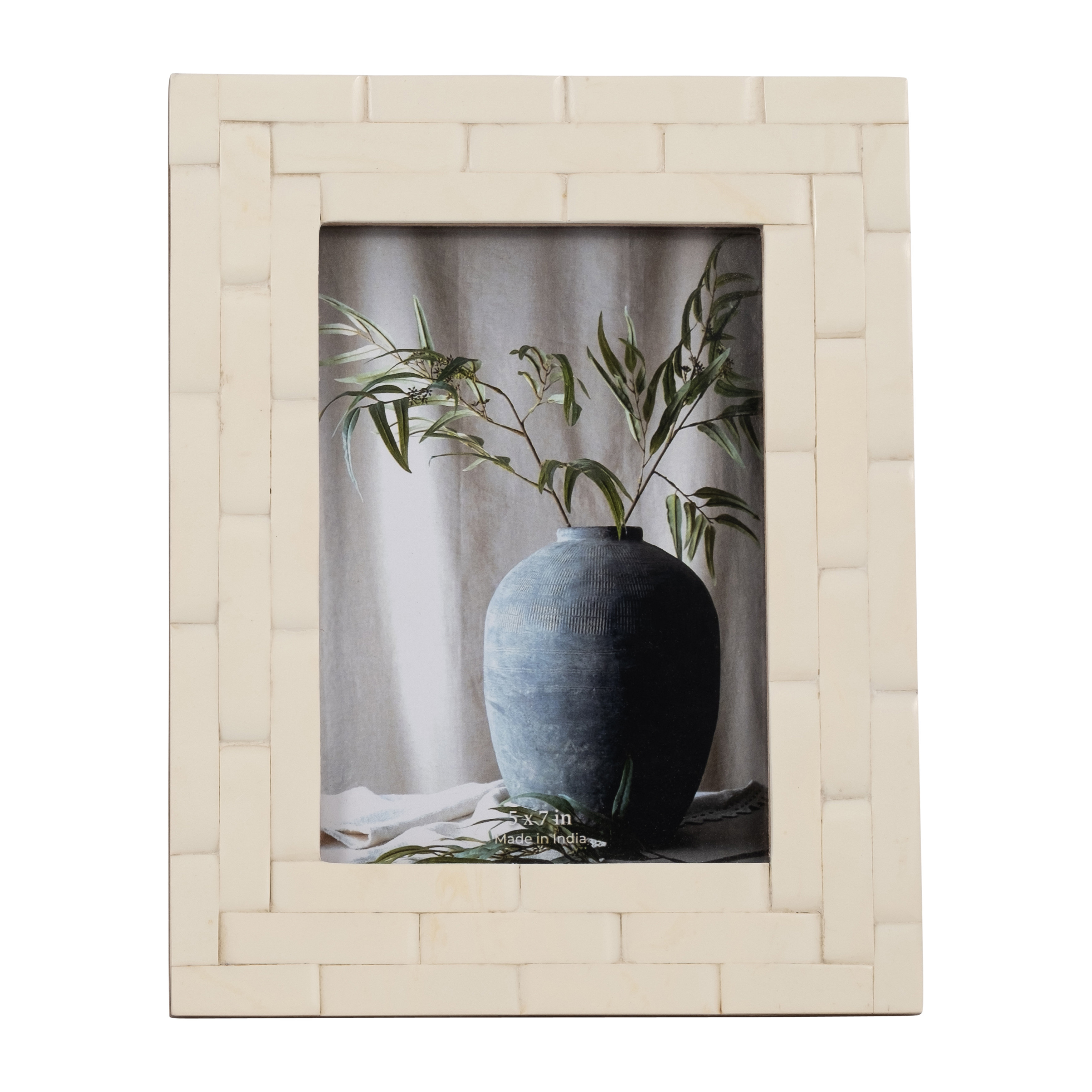 Latitude Run® Neutral Textured Tile Resin Ivory Chain Photo Frame ...