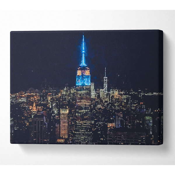 Latitude Run Lighting Up The Building - Wrapped Canvas Art Prints ...