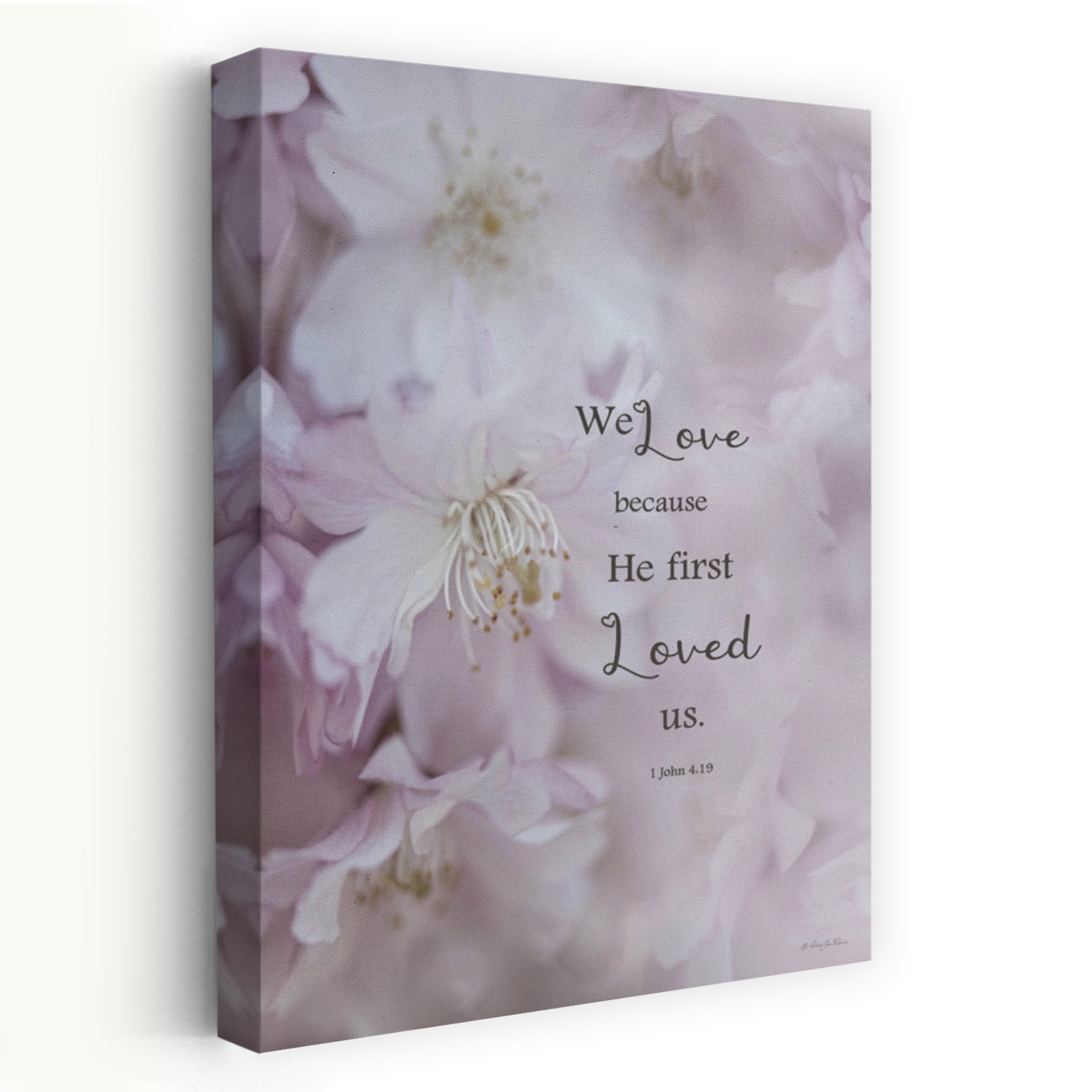Trinx He First Loved Us - Contemporary Lavender Flowers Soft Focus ...