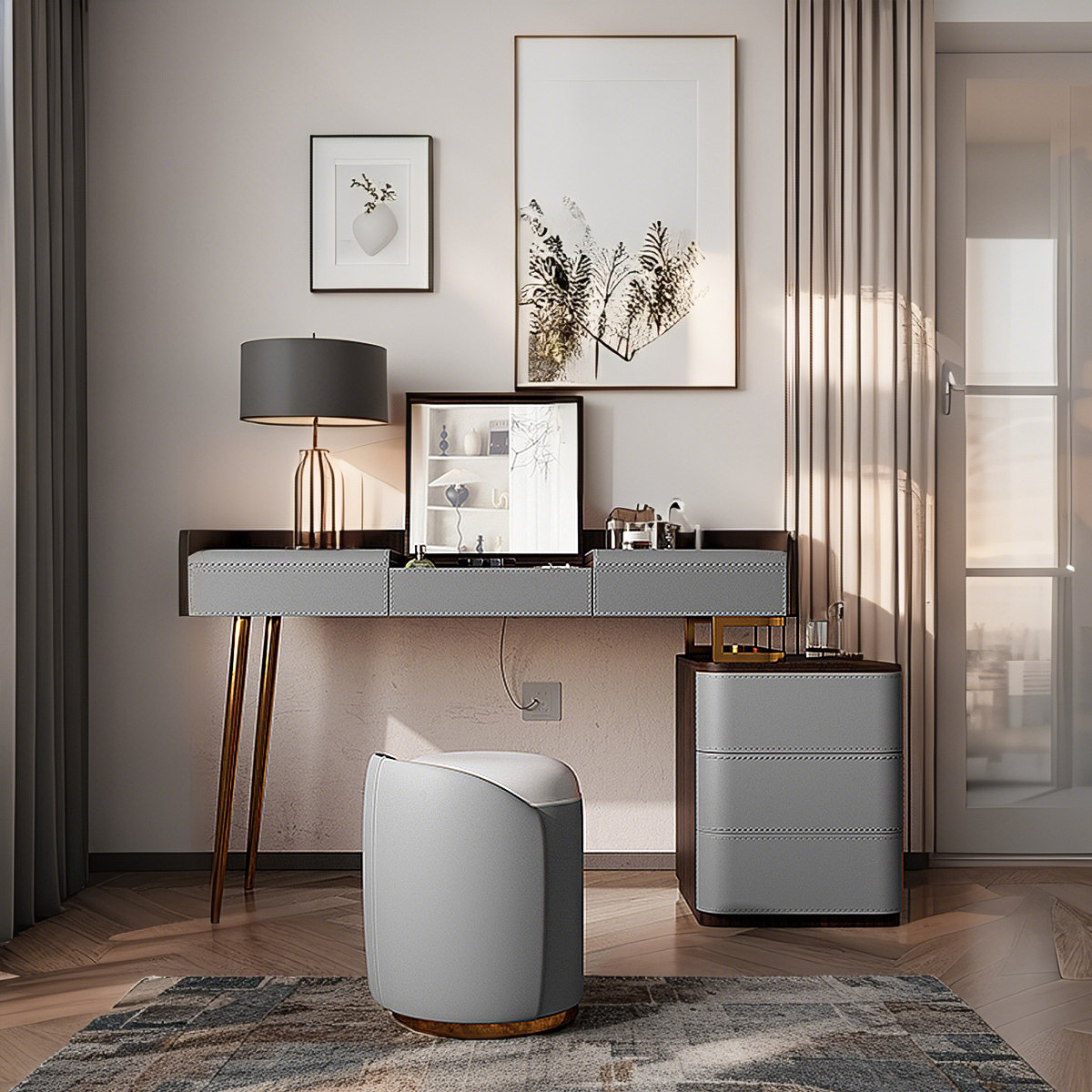 Corrigan Studio® 39.37" Luxurious Solid Wood Vanity With Chest Of ...