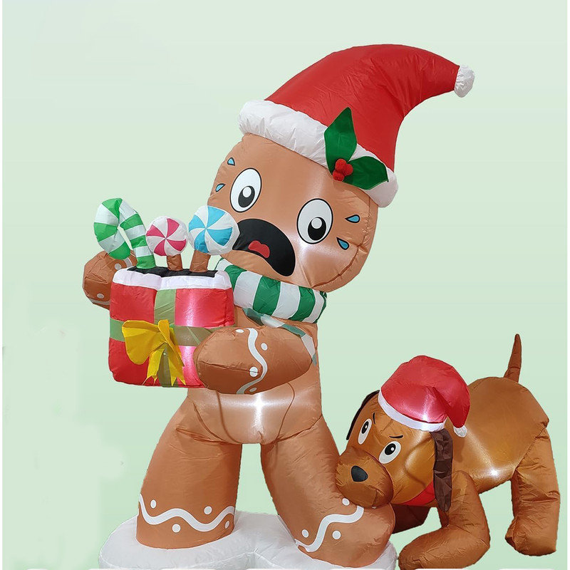 Rosecliff Heights Christmas Decorations 5 FT Inflatable Gingerbread Man ...