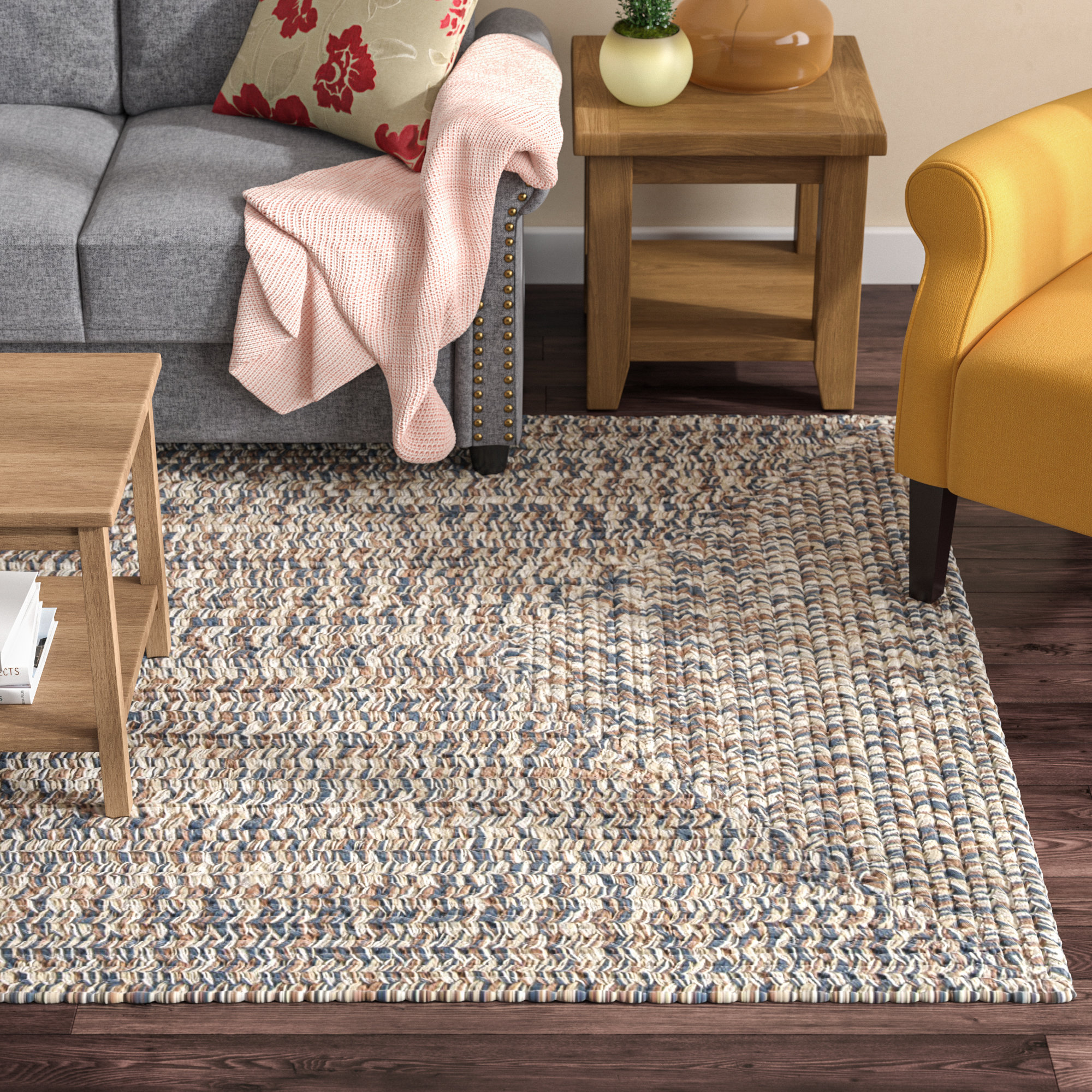 August Grove Tabb Indoor / Outdoor Reversible Area Rug - Lake Blue ...