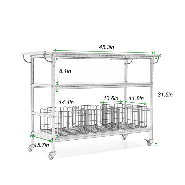 sogesfurniture Metal Bar Cart & Reviews | Wayfair