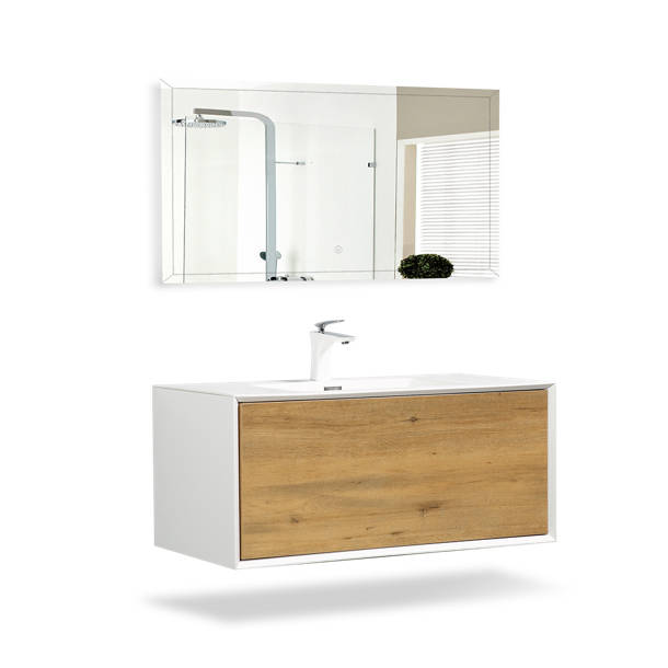 Orren Ellis Irregular Bathroom Mirror & Reviews | Wayfair