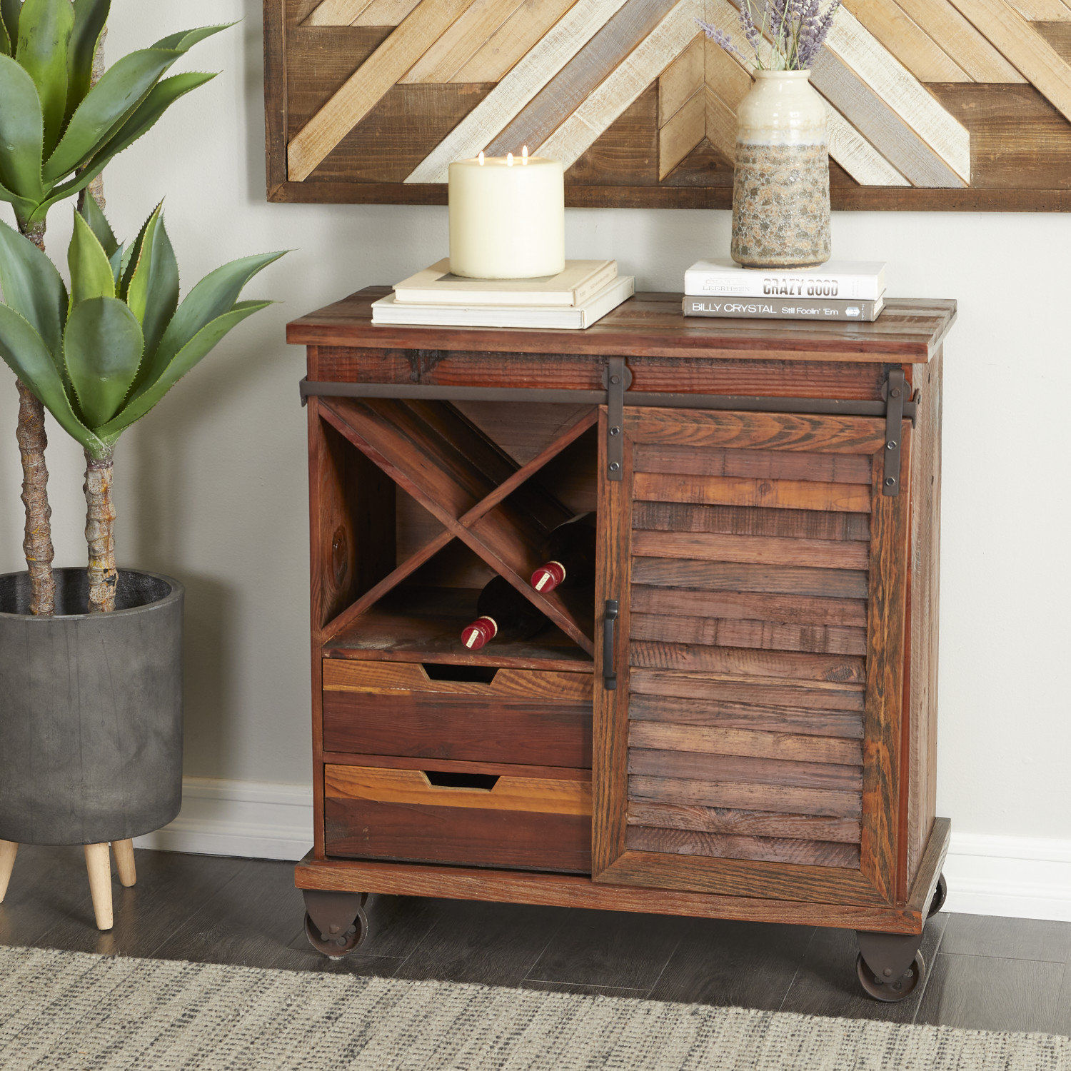 Williston Forge Baldemar Rustic Metal Cabinet | Wayfair