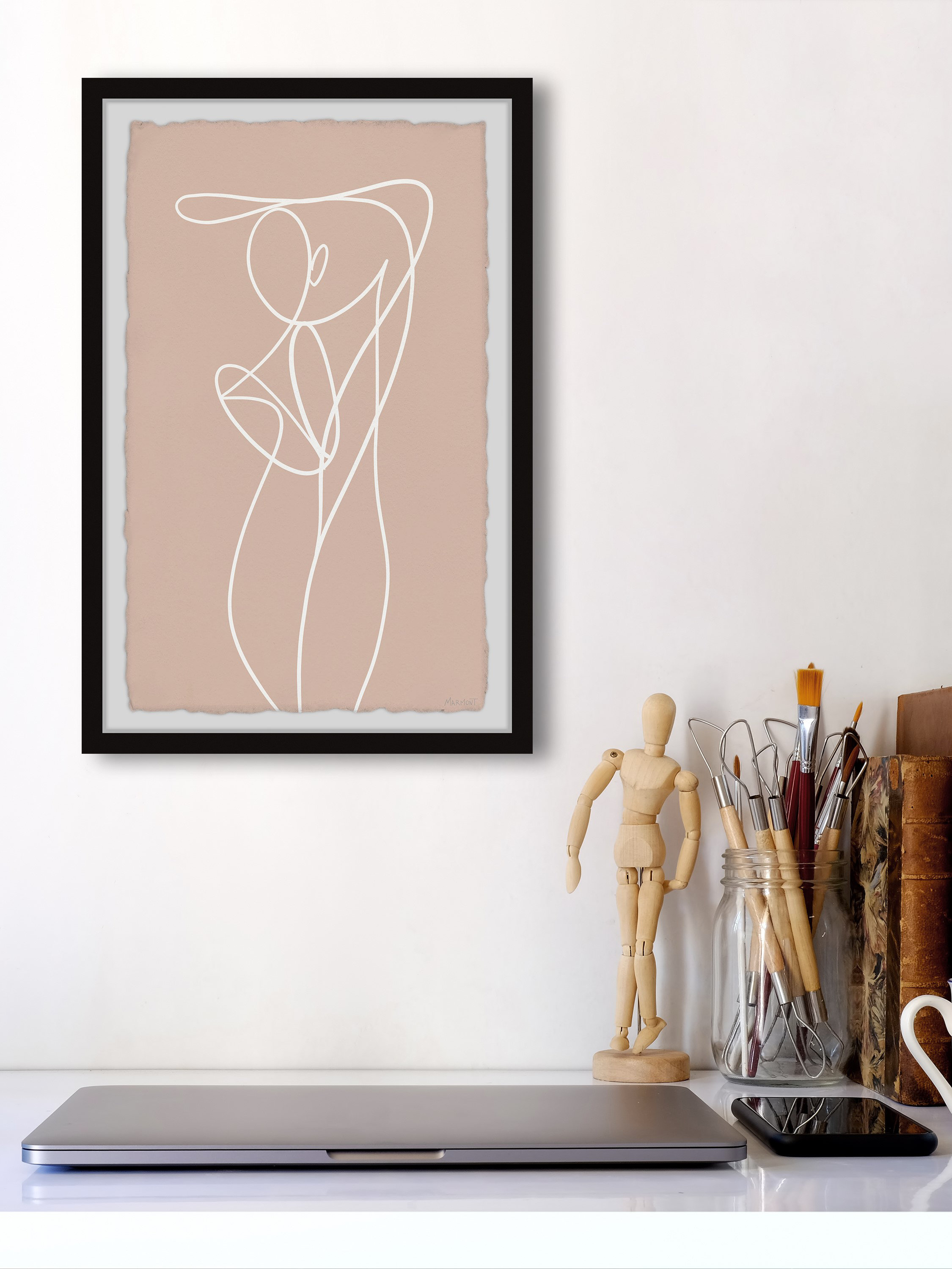 Metro Lane One Line Figure - Single Picture Frame Drawing | Wayfair.co.uk