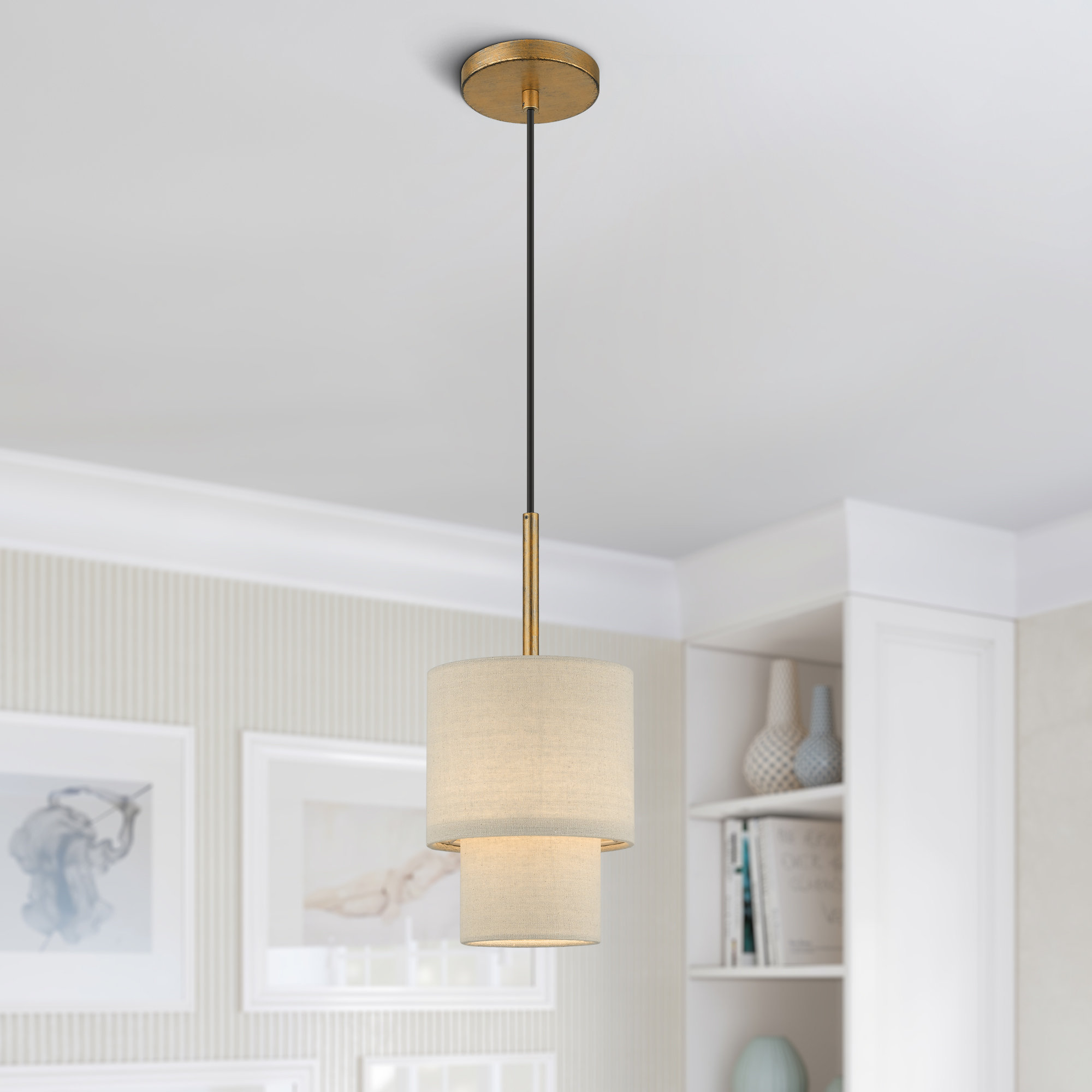 Wrought Studio™ Gebelein 1 - Light Drum Pendant & Reviews | Wayfair