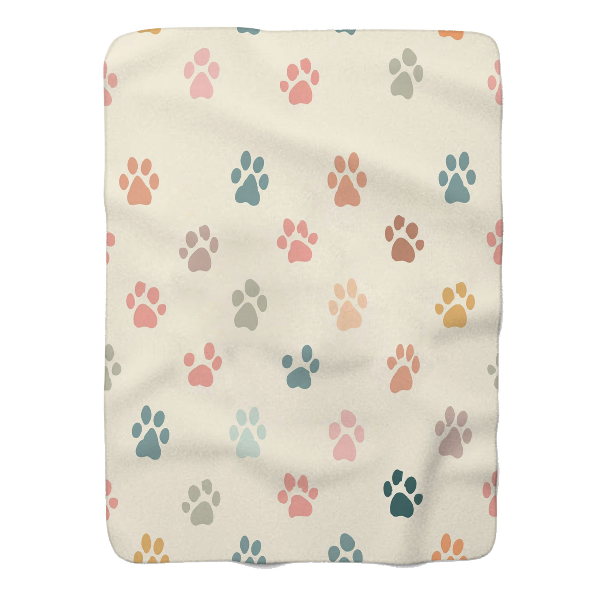 MentionedYou Canine Paw Patterns - 1 Piece Premium Sherpa Blanket | Wayfair
