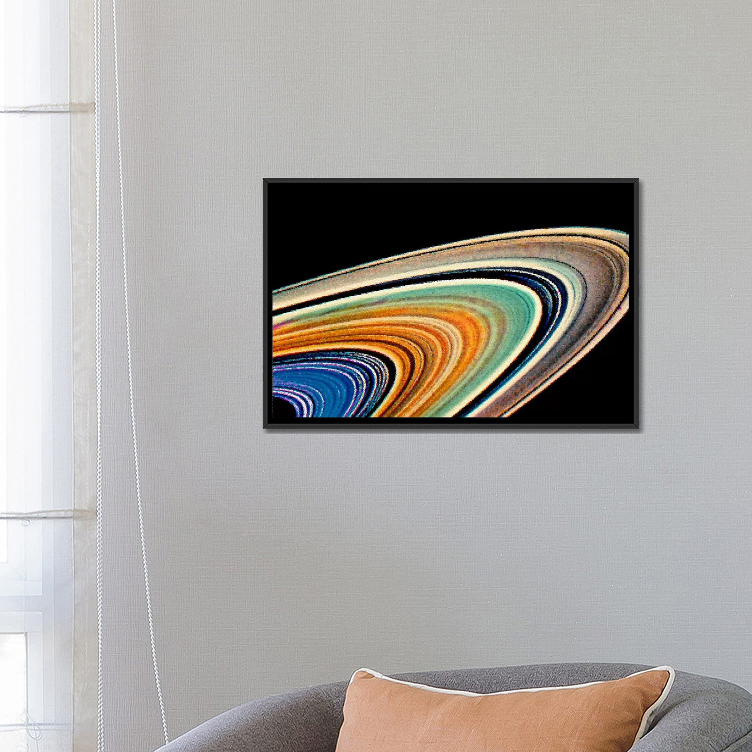 Wade Logan® Albree Modern Rings of Saturn Graphic Art on Canvas | Wayfair
