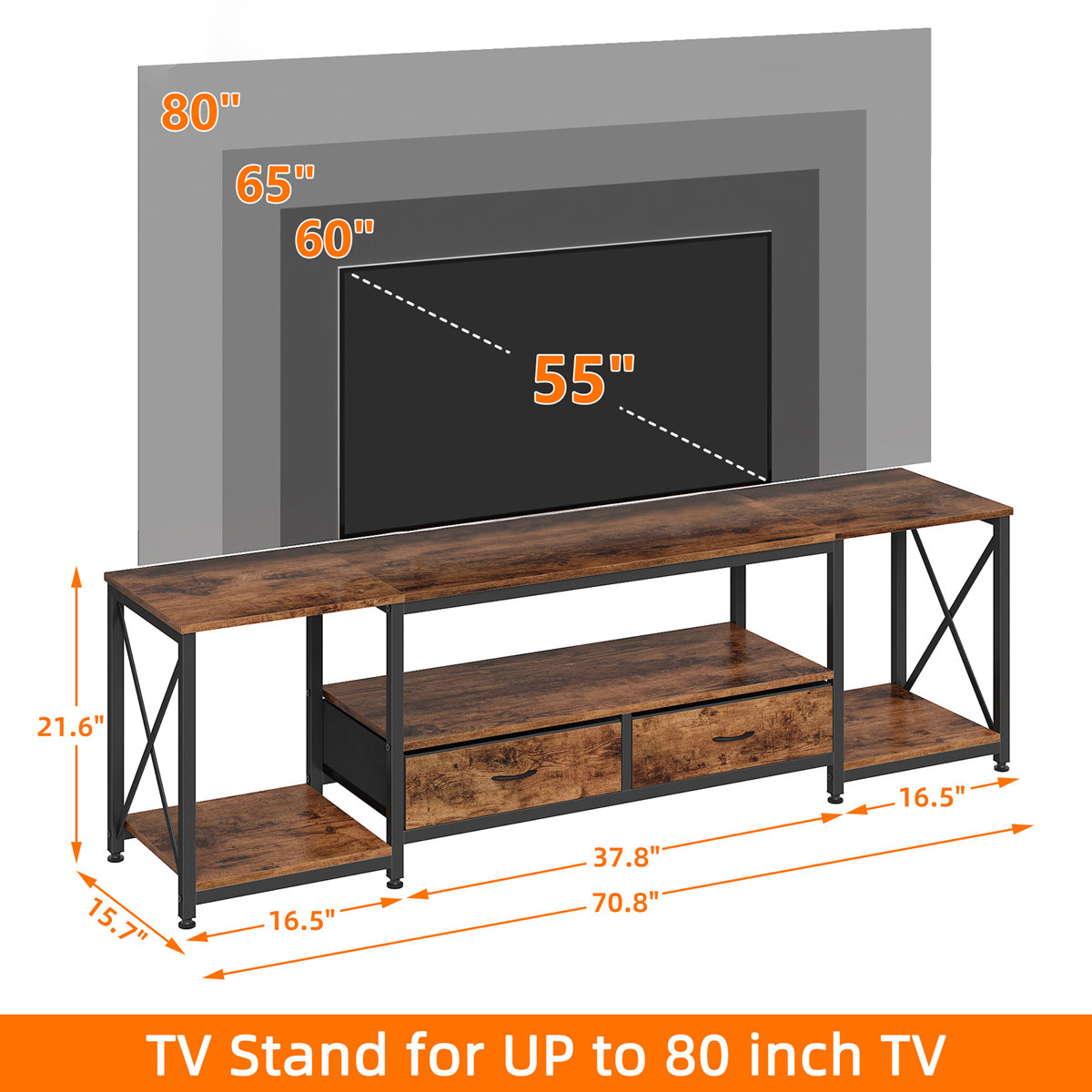 17 Stories Sumuka TV Stand for TVs up to 85" & Reviews | Wayfair