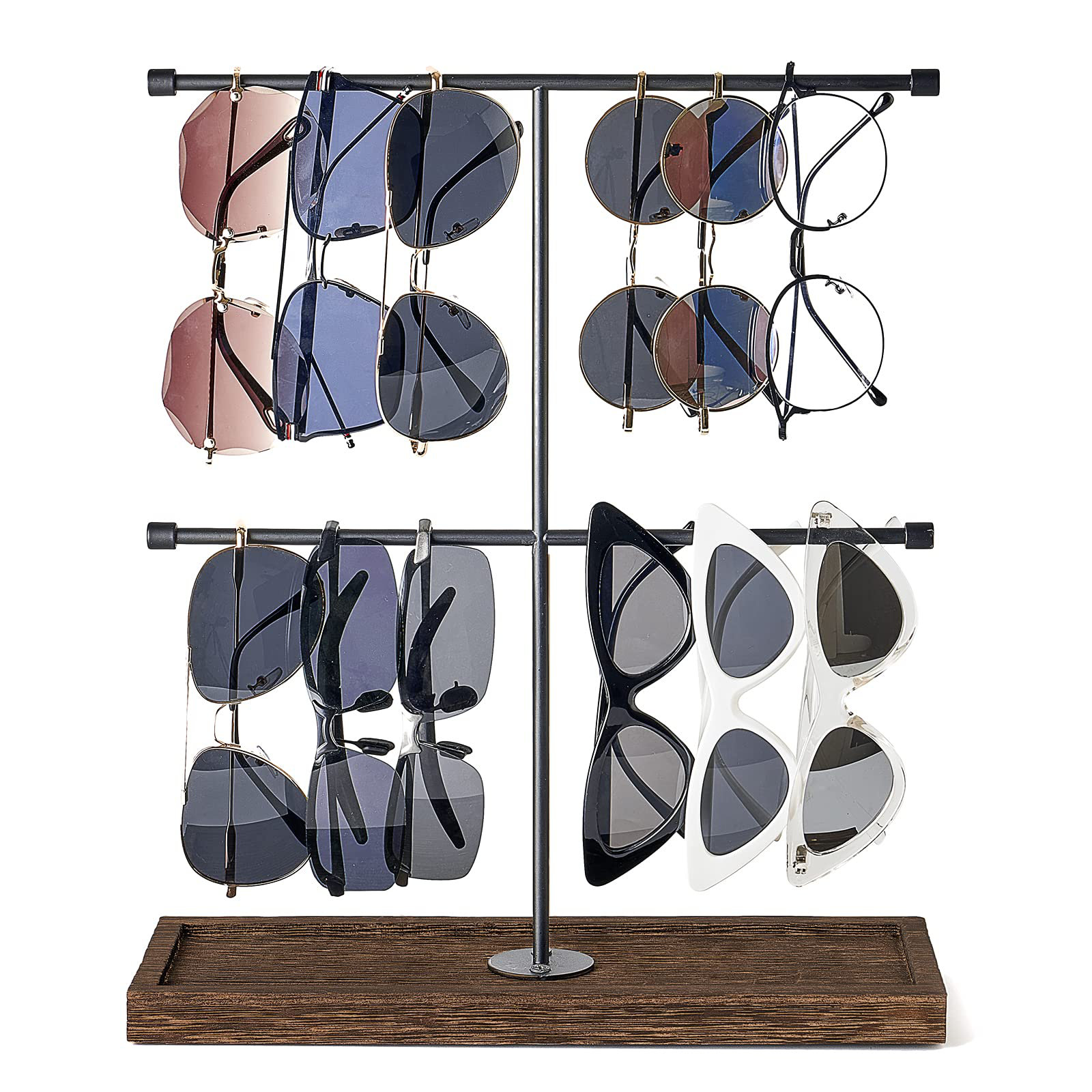 17 Stories Sunglasses Organizer Rustic Glasses Storage Display Holder 2 ...
