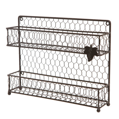 Gracie Oaks 12 Jar 2 Tier Metal Wire Spice Rack & Reviews | Wayfair