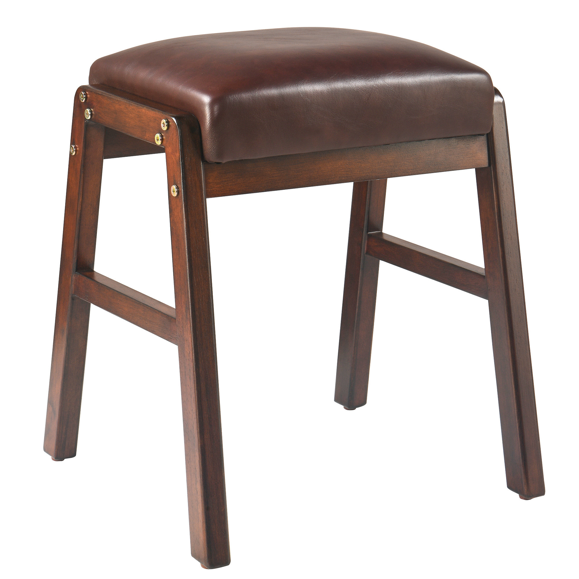 Winston Porter Modern Wooden Frame Upholstered Seat Stool For Versatile ...