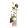 Bring Home Furniture 3-Tier 9 Hooks Coat Rack Bamboo Freestanding Coat ...