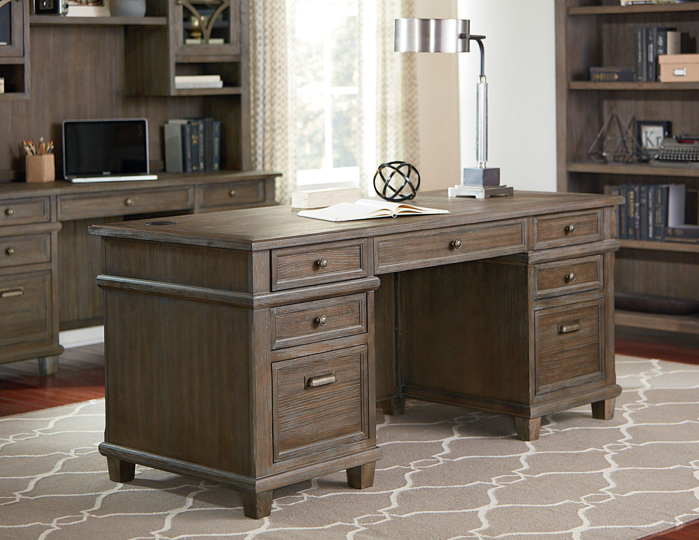 One Allium Way® Larissa Executive Desk & Reviews | Wayfair