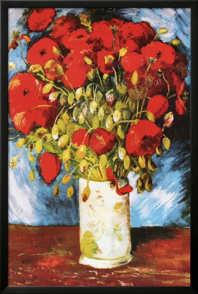Vault W Artwork 'Vase with Red Poppies 1886 Poster' by Vincent Van Gogh ...