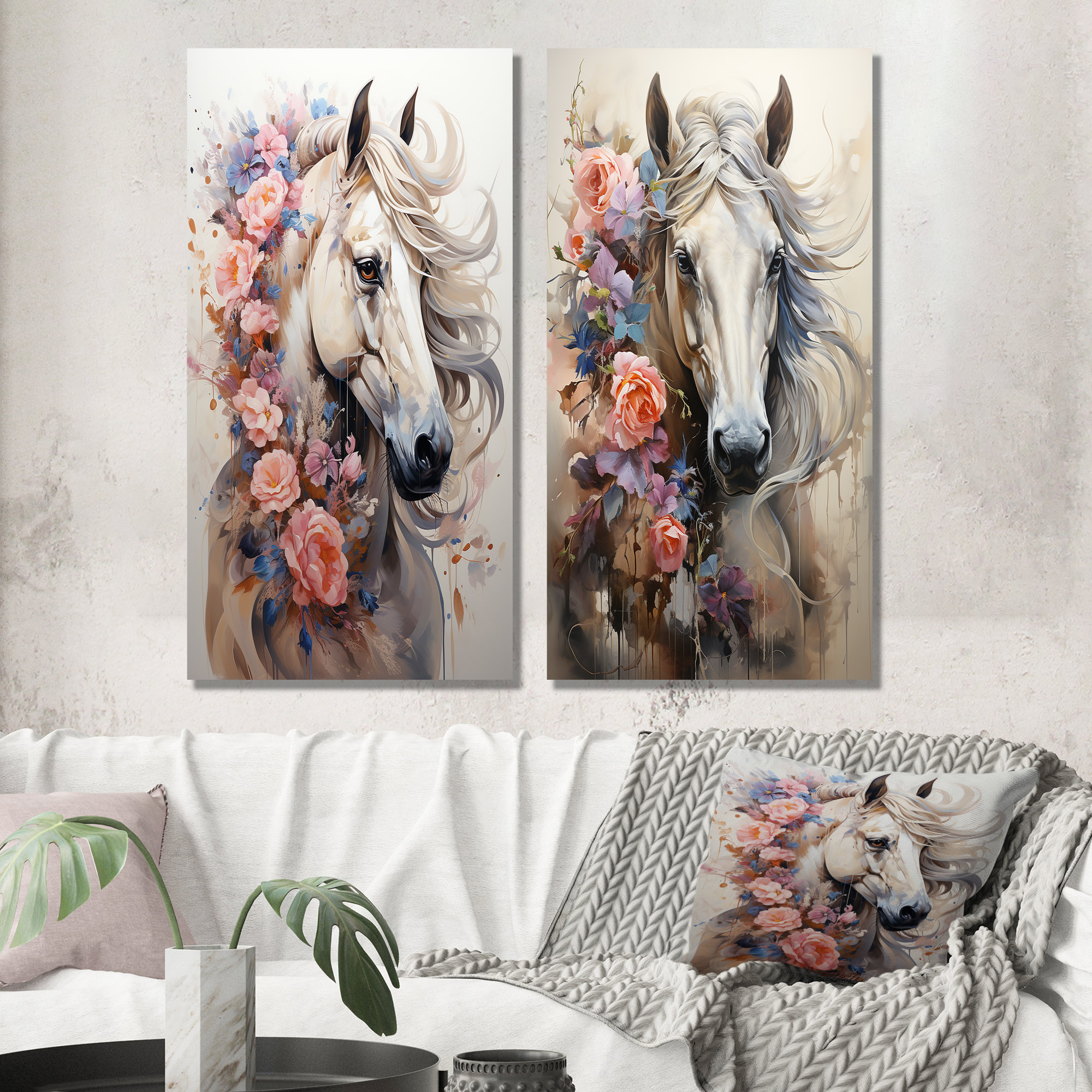 Red Barrel Studio Graffiti Urban Trot Majestic Horse - Horse Wall Decor ...