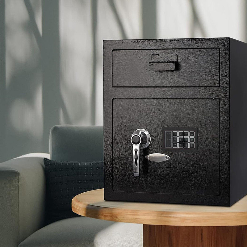 DEBLIT Digital Depository Safe Box with Keypad, Locking Drop Box with ...