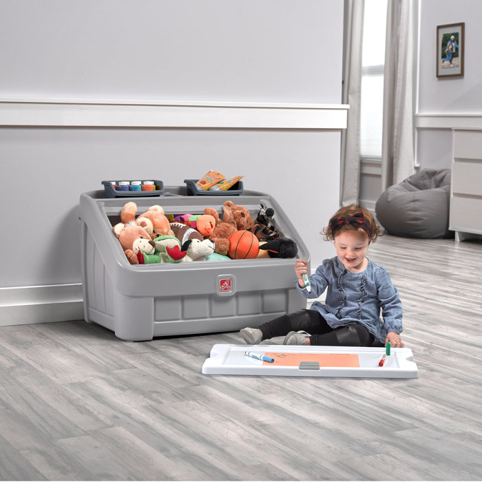 Step2 Gray 2-in-1 Toy Box & Reviews | Wayfair