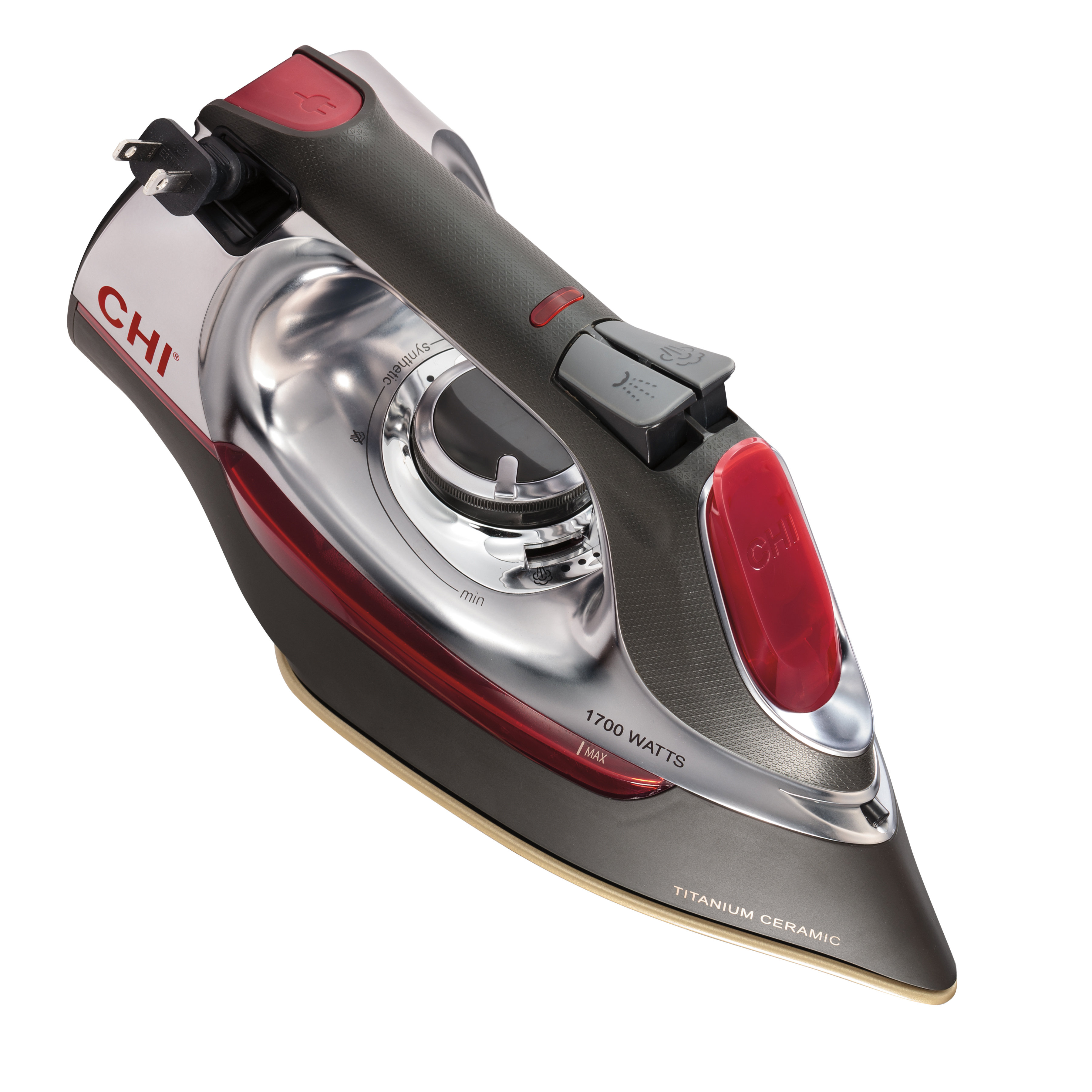 CHI 1700W Professional Grade Steam Iron with 8 Retractable Cord, 3-Way ...