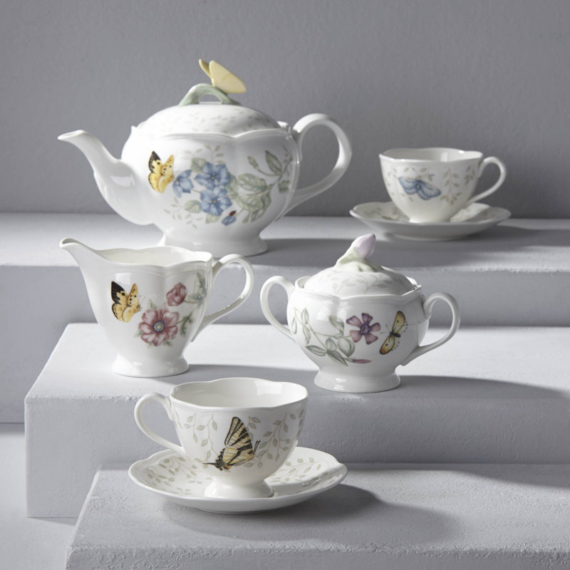 Lenox Butterfly Meadow 7 Piece Teapot Set & Reviews | Wayfair