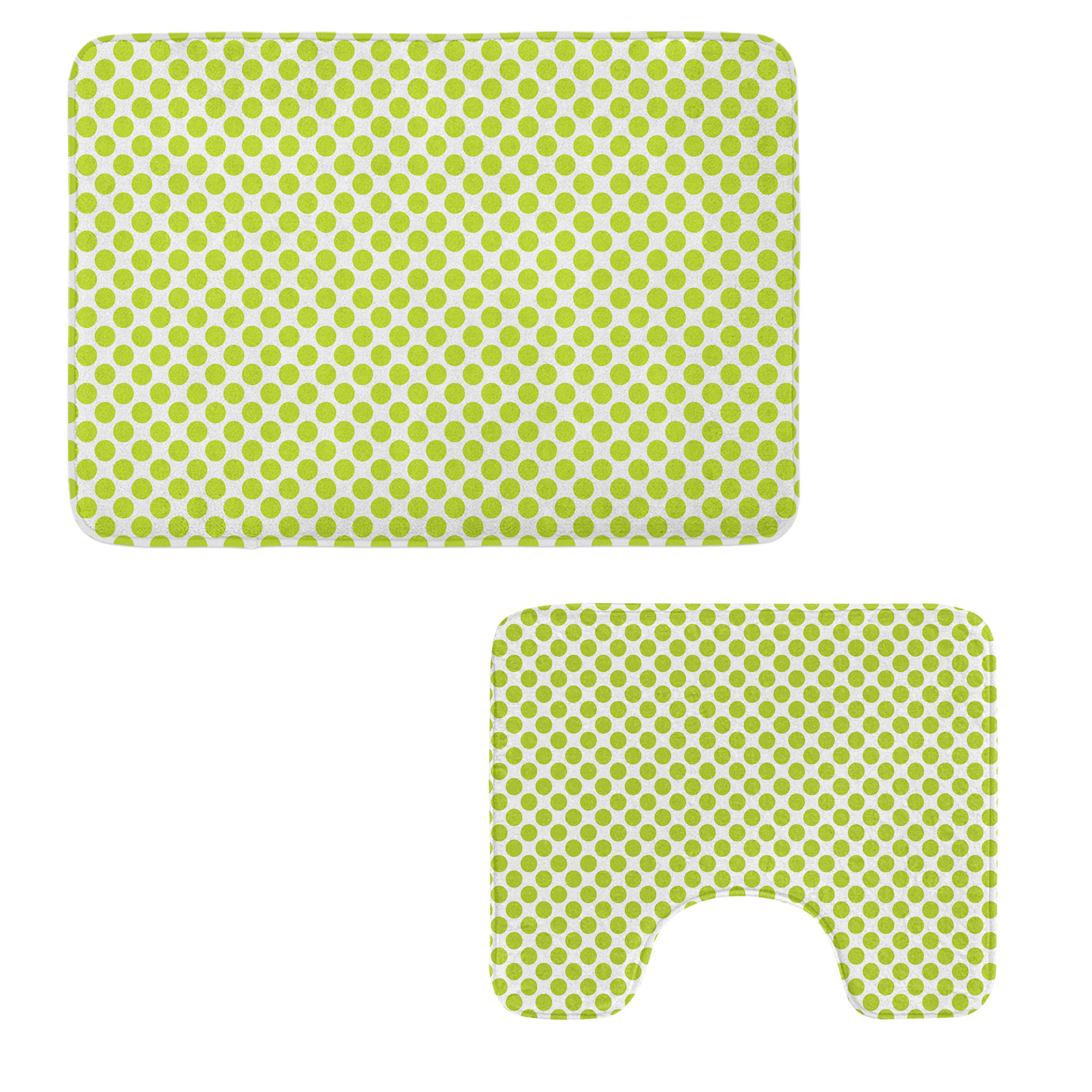 East Urban Home Lime Green Bathroom Rug Set 2 Pieces Rectangle ...