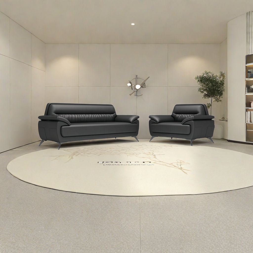 Lifton Modern Simple Sofa Combination 2 - Piece Faux Leather Living ...