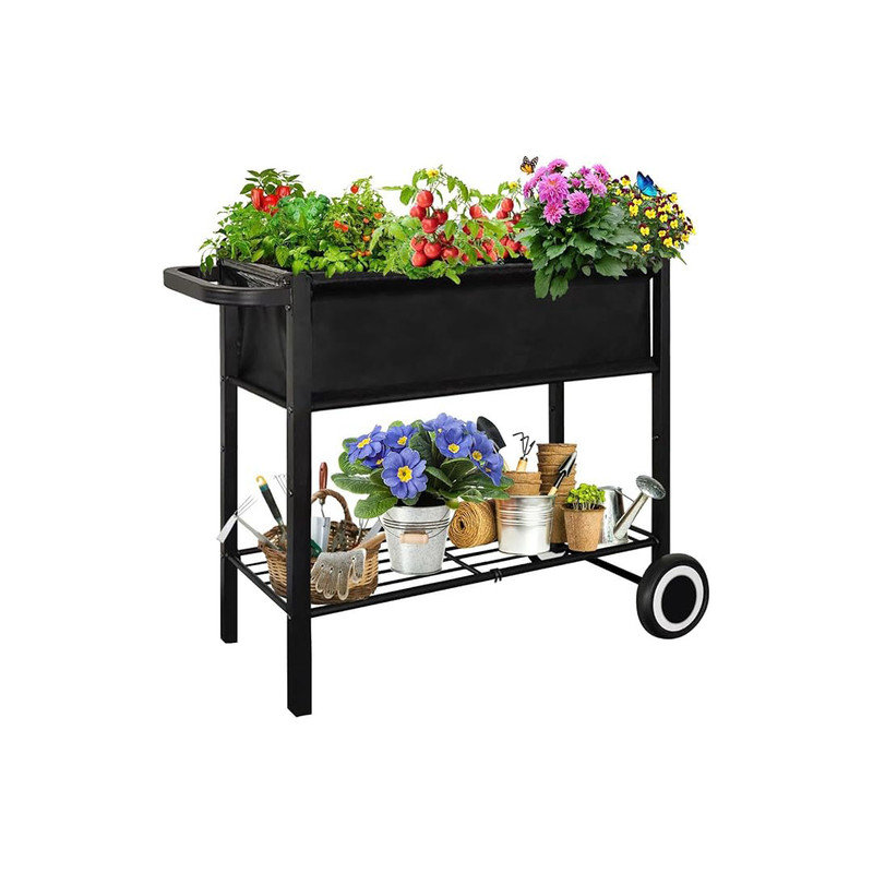 Latitude Run® Garden Standing Elevated Planter Box Cart with Legs ...