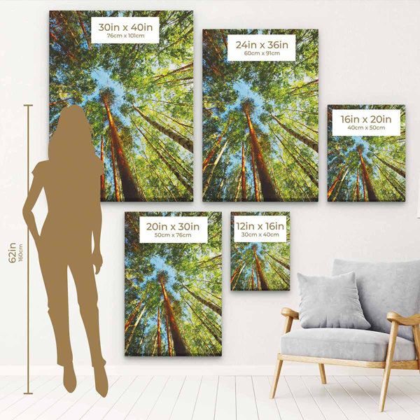 Latitude Run® " Green Big Trees Wall Art Canvas 8903 " | Wayfair
