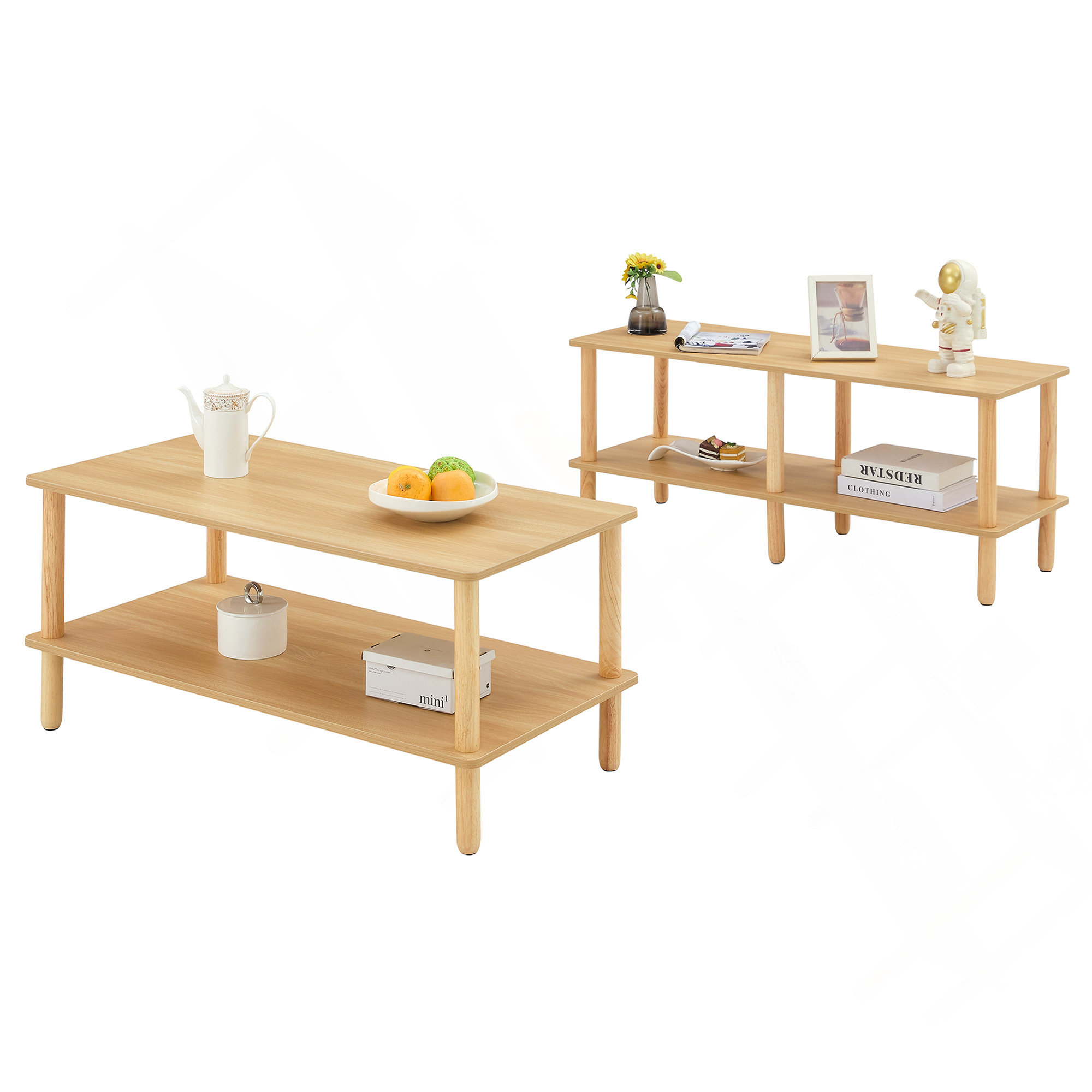 George Oliver Modern 2-Tier Coffee Table For Living Room Furniture ...