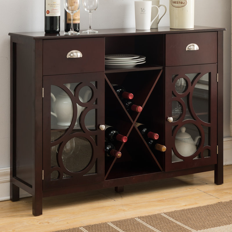 Red Barrel Studio® Taeh Wood Buffet Server Storage Sideboard Wine ...