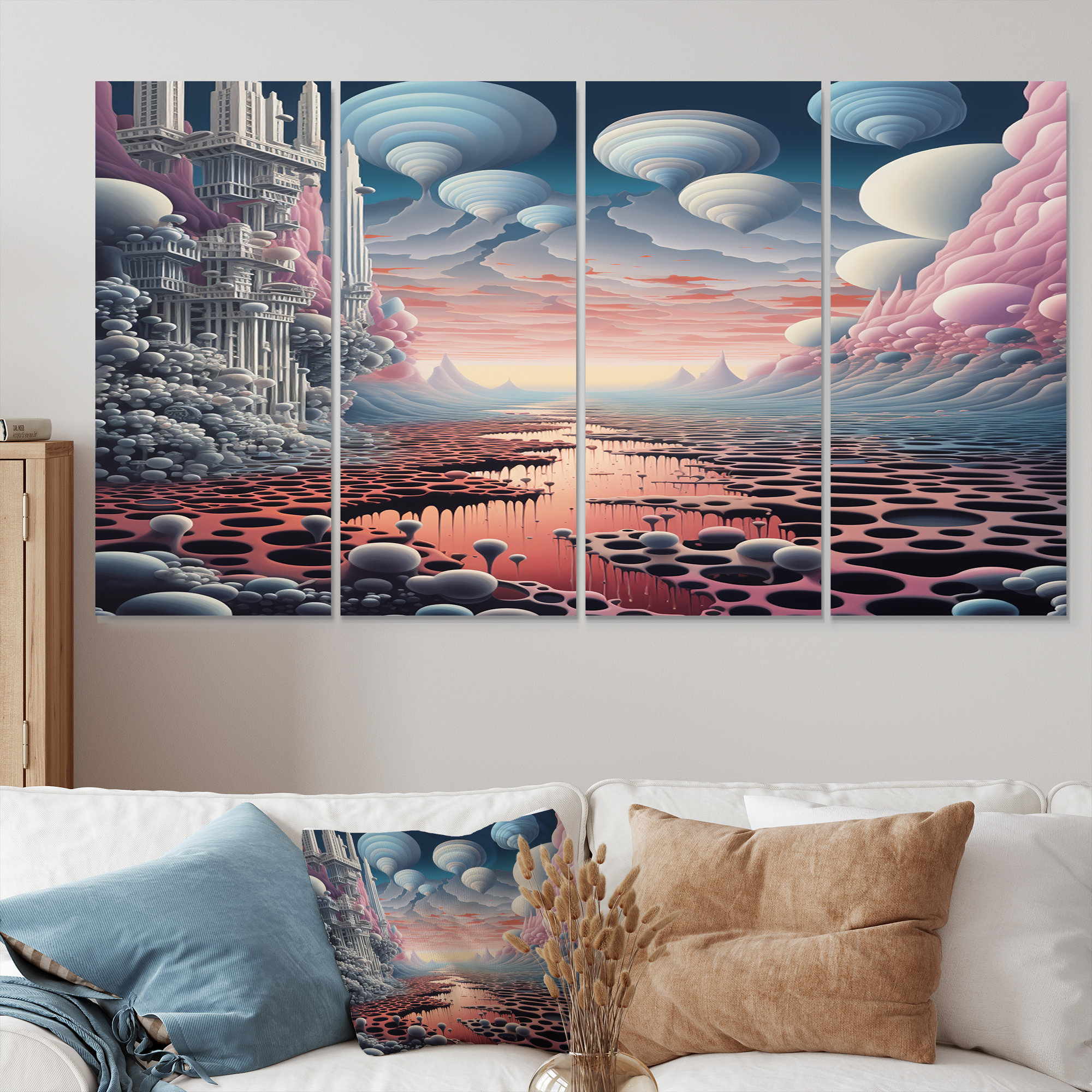 Winston Porter Futuristic River In Cloudscapes Of Tomorrow - Abstract ...