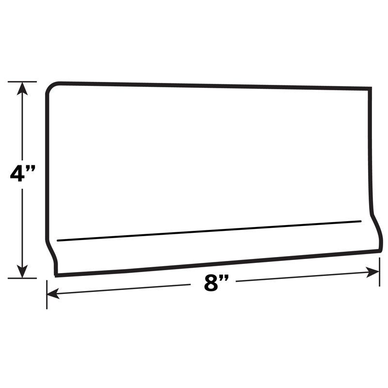 PIXL Color Beat Satin 8" L x 4" W Ceramic Cove Base Tile Trim & Reviews ...