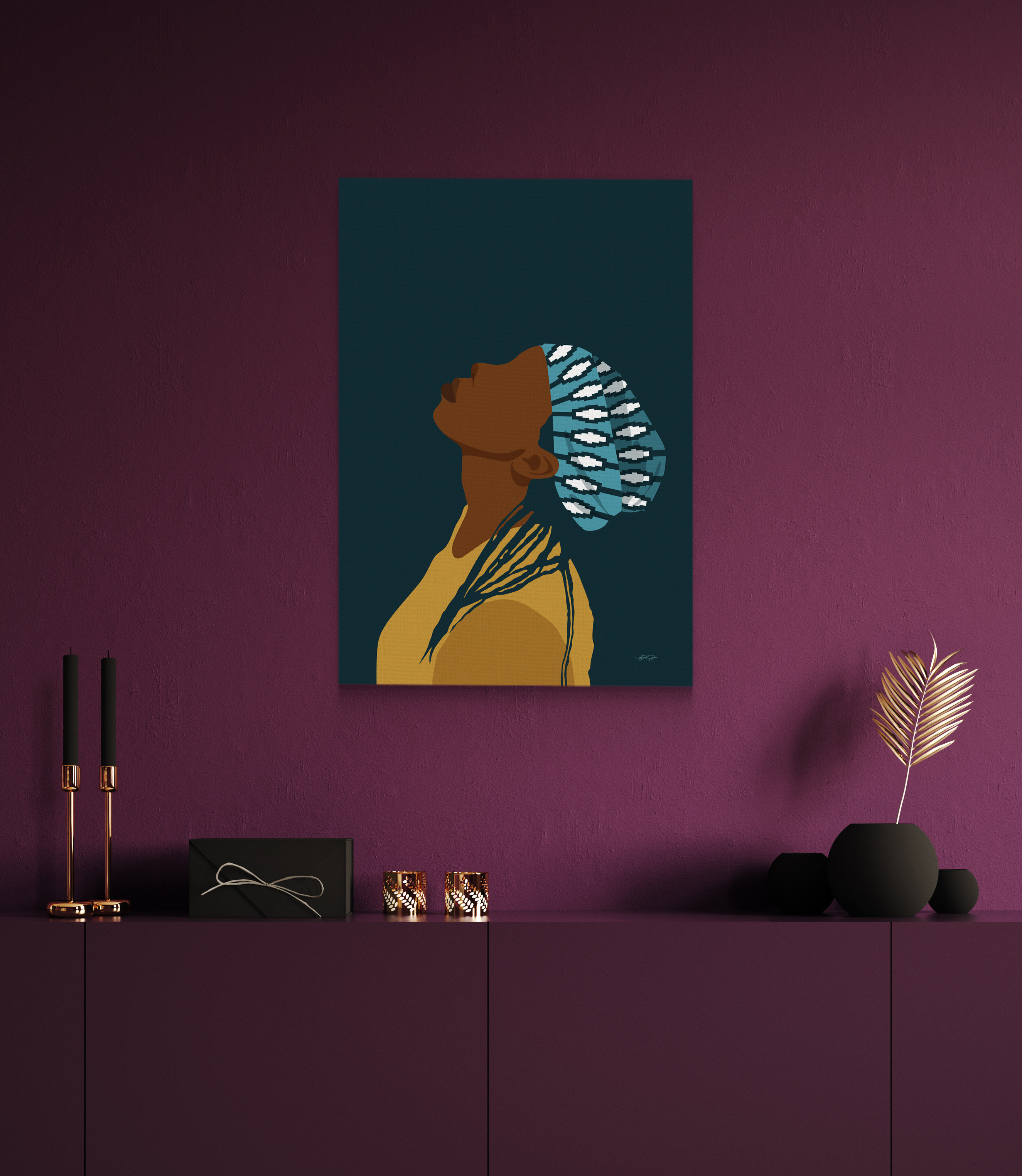 ULLI HOME Diamond - African American Woman by Ify Ojo - Wrapped Canvas ...