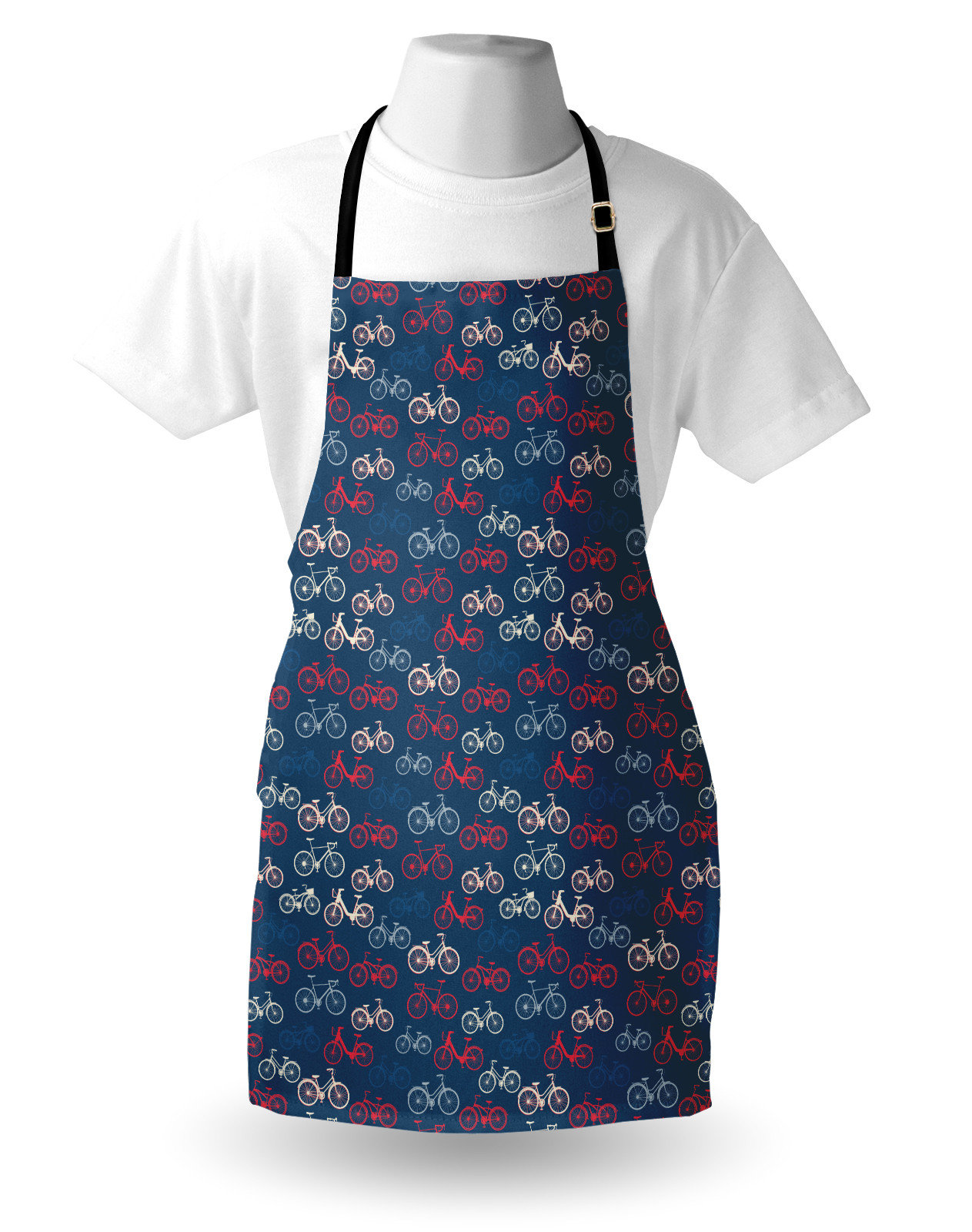 East Urban Home Bicycle Apron Unisex, Bike Sketches on Blue, Adult Size ...